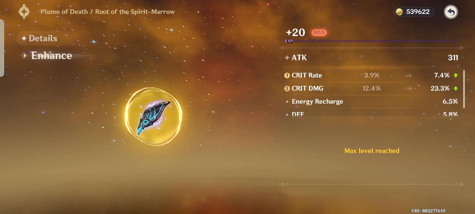 38.1 CV Obsidian Plume - Sanctifying Elixir Genshin Impact | HoYoLAB