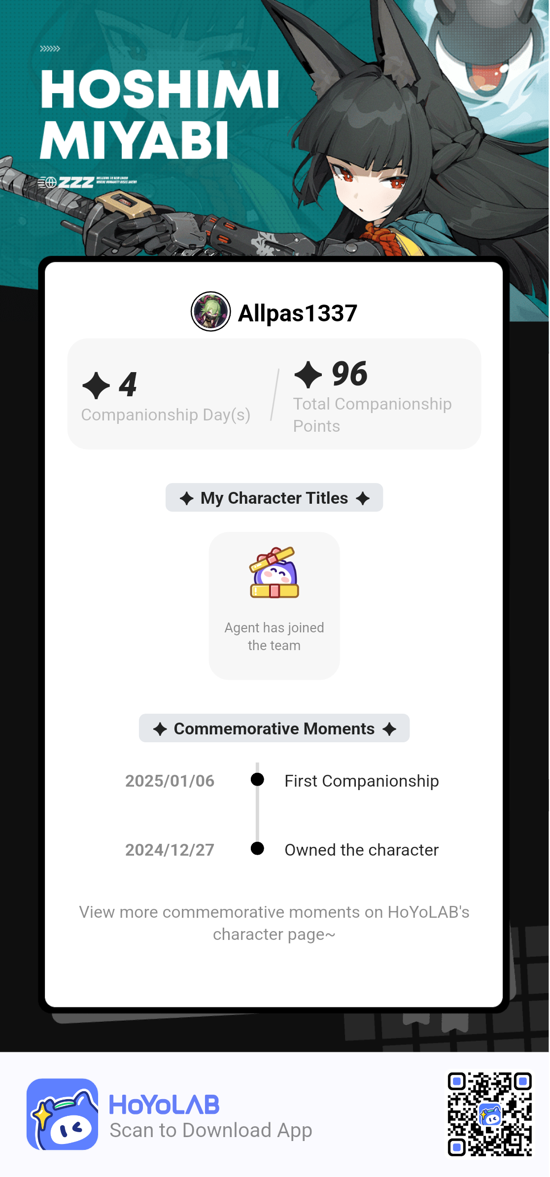 Progress Zenless Zone Zero | HoYoLAB