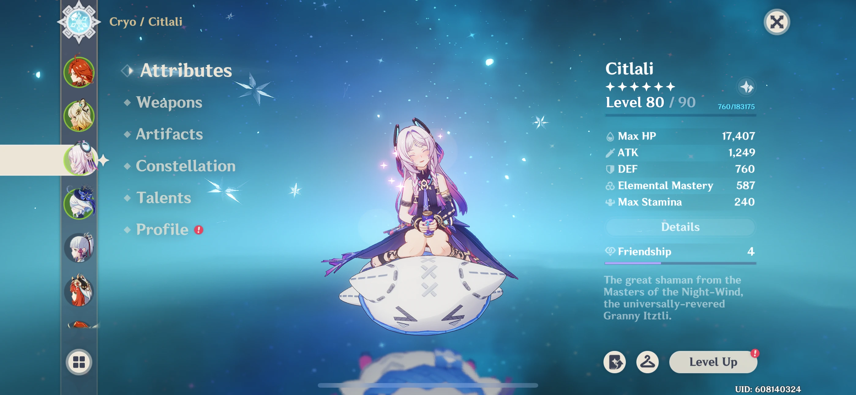 Citlali build…for now… Genshin Impact | HoYoLAB