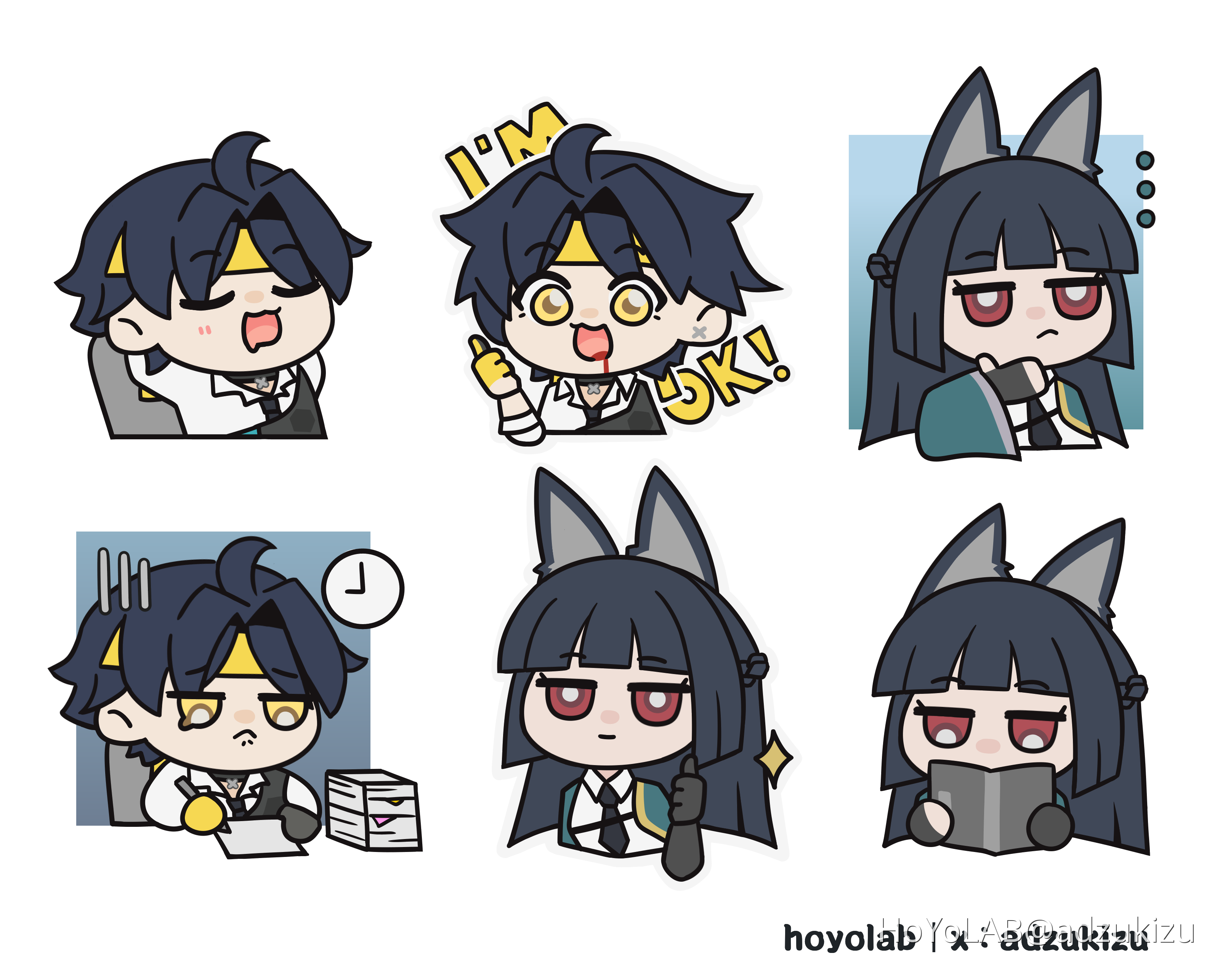 Harumasa and Miyabi stickers Zenless Zone Zero | HoYoLAB