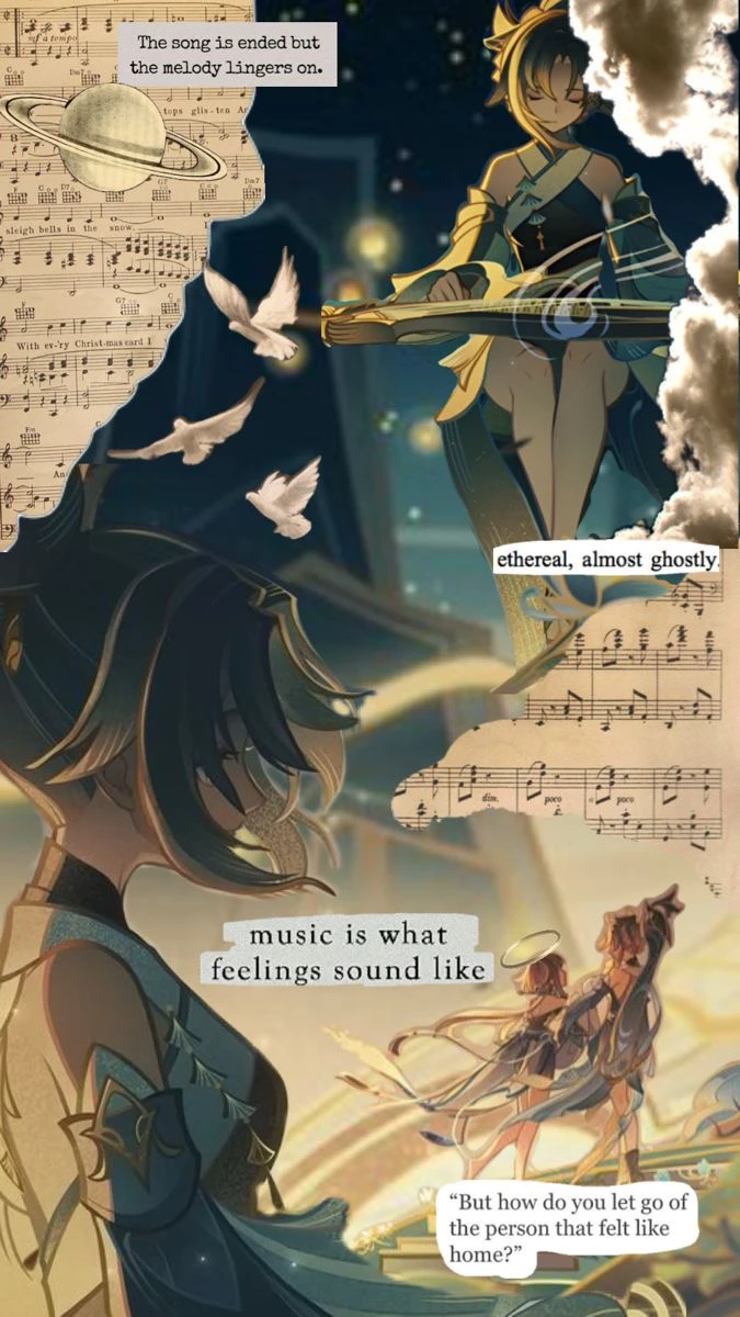 Madam Ping/Streetward Rambler collage (My own work) Genshin Impact ...