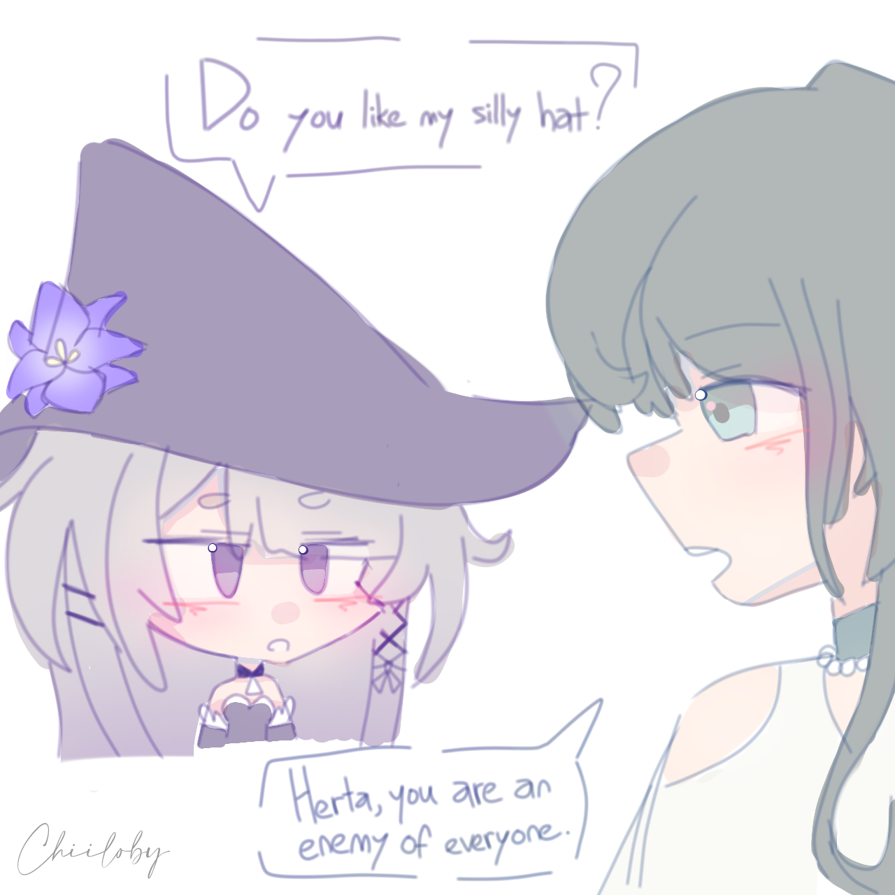 Inspired by the og art (right) by @Nyazsche on Twitter (X) Honkai: Star ...