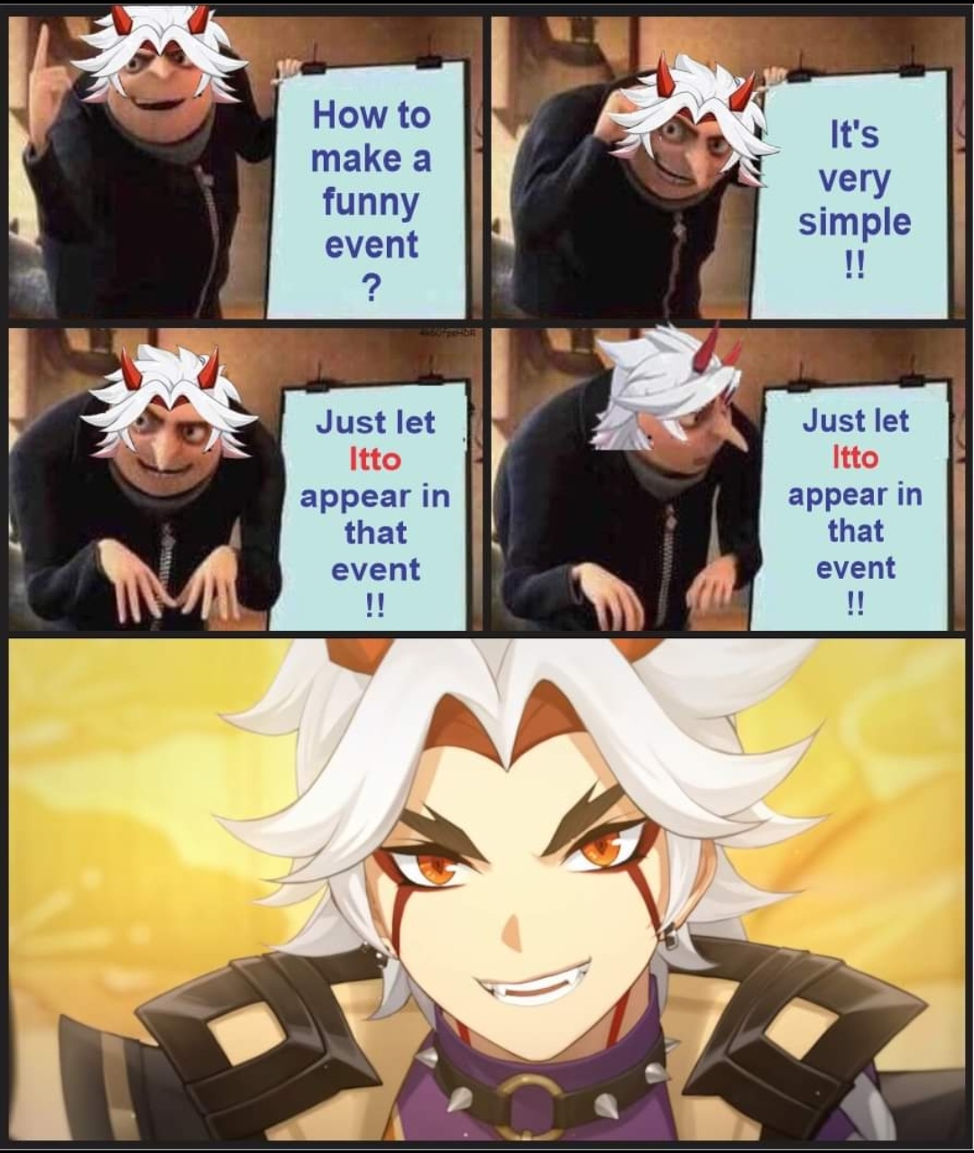 I want itto back 🥺 Beatle event without itto feels off He's the event ...