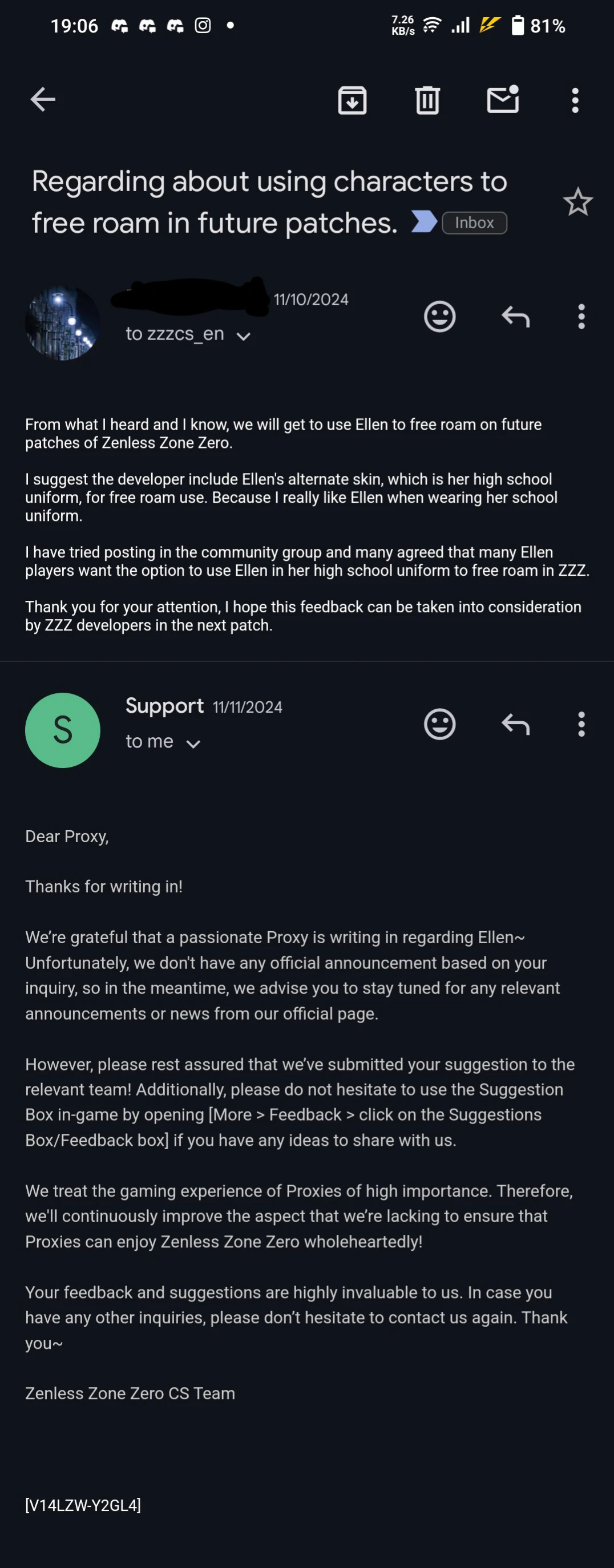 ZZZ dev listened Zenless Zone Zero | HoYoLAB
