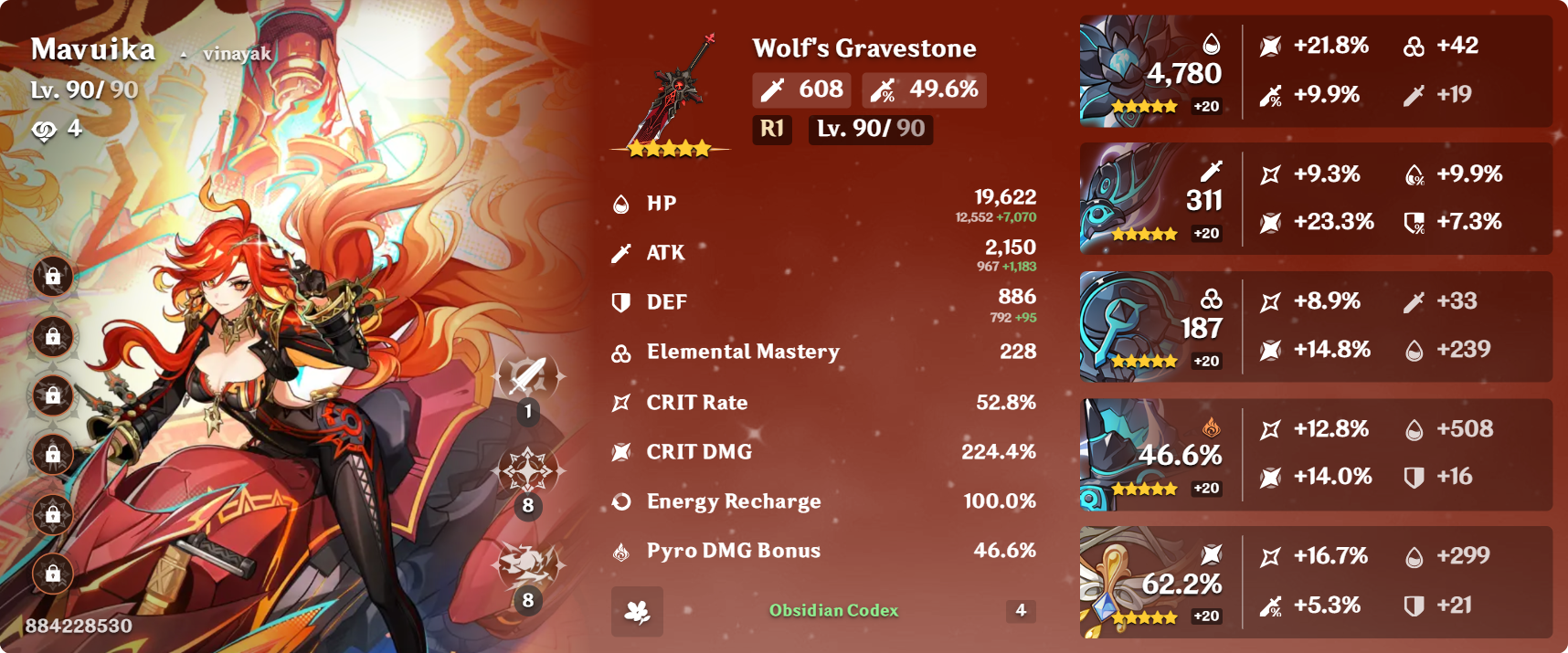 what do you think of my pyro archon build btw f2p Genshin Impact | HoYoLAB