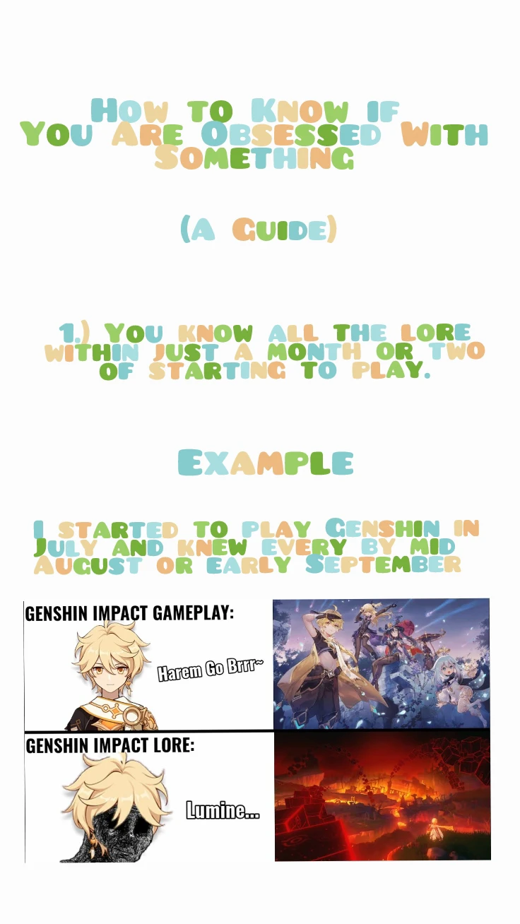 How to Know if you are obsessed with something (A Guide) Genshin Impact ...