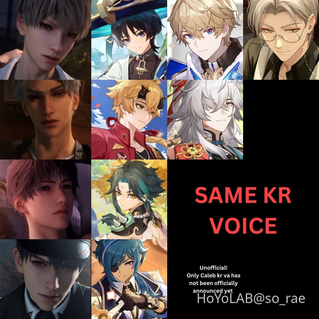 Hoyoverse men we can date in Love and Deepspace (same Korean voice ...