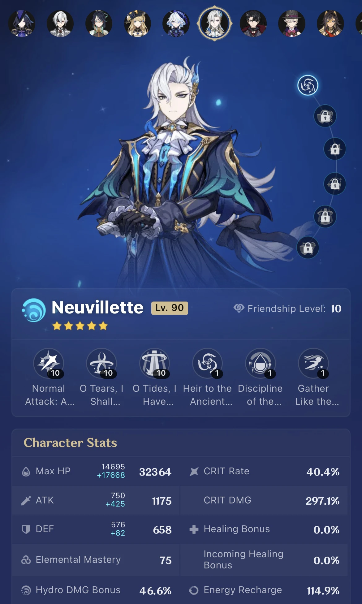 All of my triple crown characters Genshin Impact | HoYoLAB