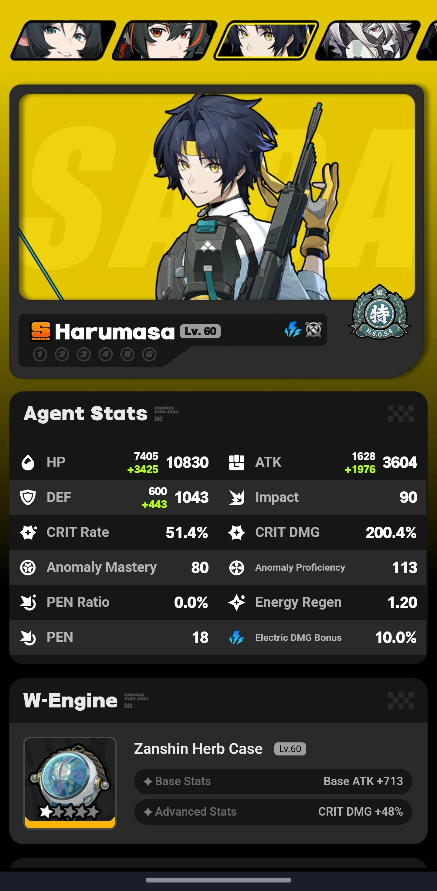 Asaba Harumasa final build patch 1.4 (Top 1% ,maybe) Zenless Zone Zero ...