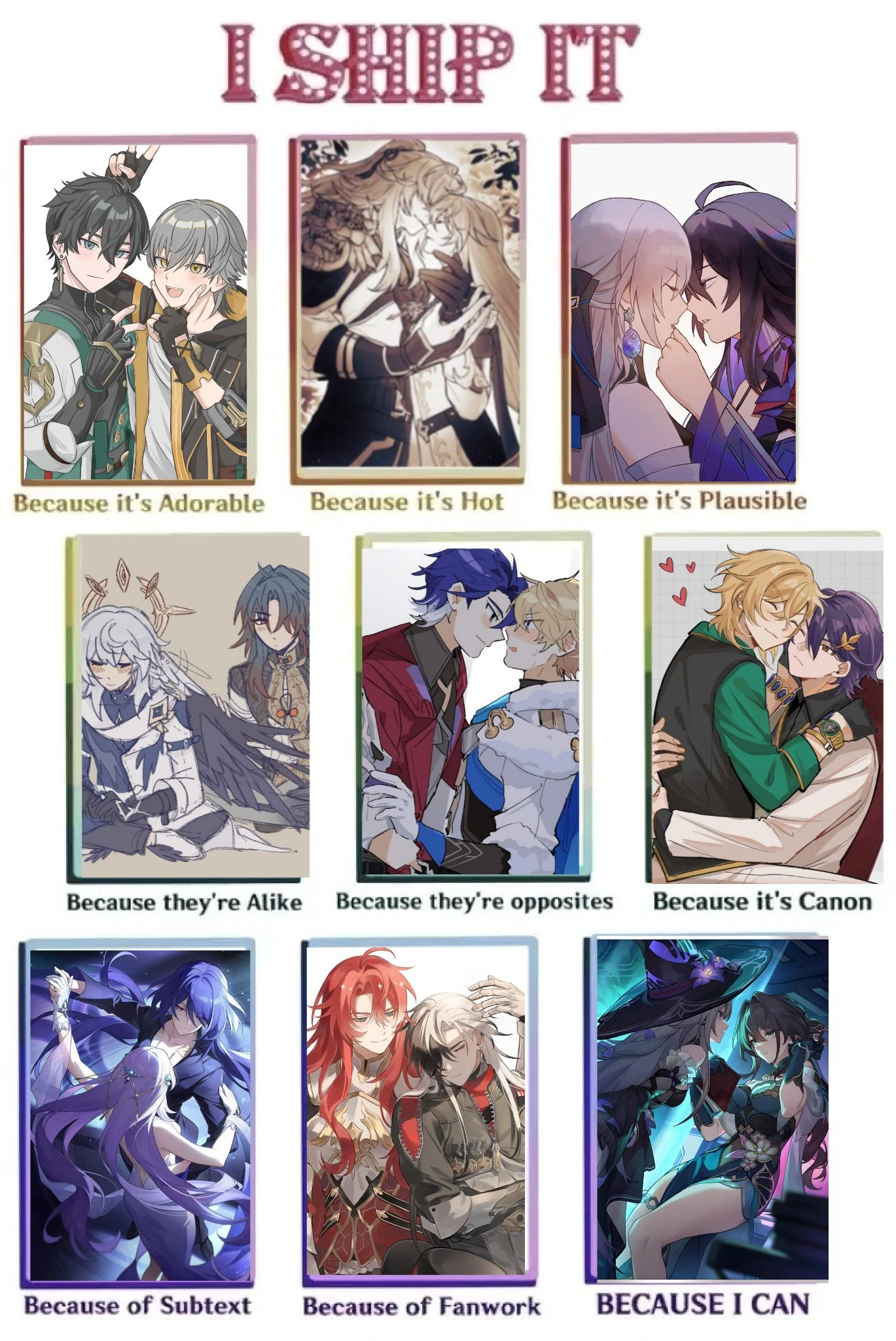 HSR I ship it/I don't ship it because... Honkai: Star Rail | HoYoLAB