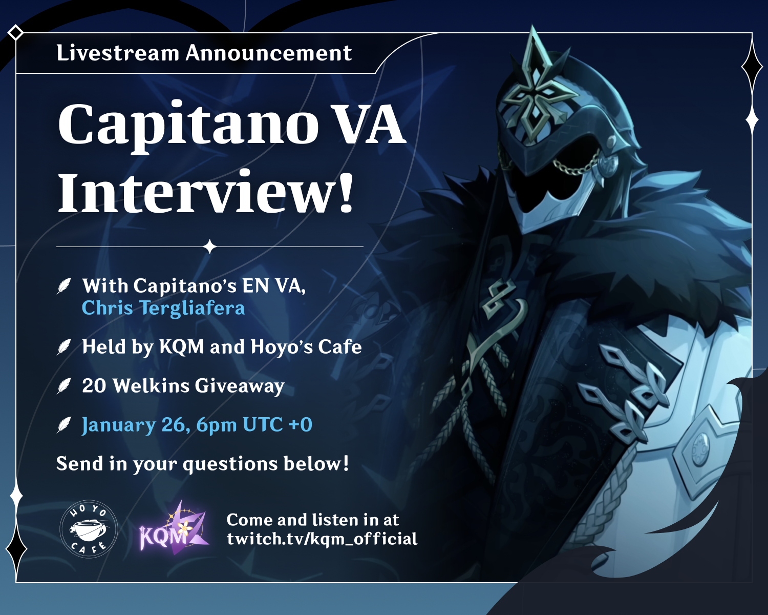 Join us for an interview with Capitano's EN VA, Chris Tergliafera ...