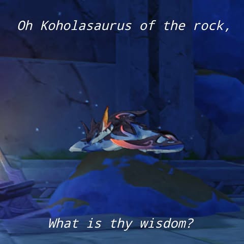 What does the Koholasaurus of the rock have to say? Genshin Impact ...