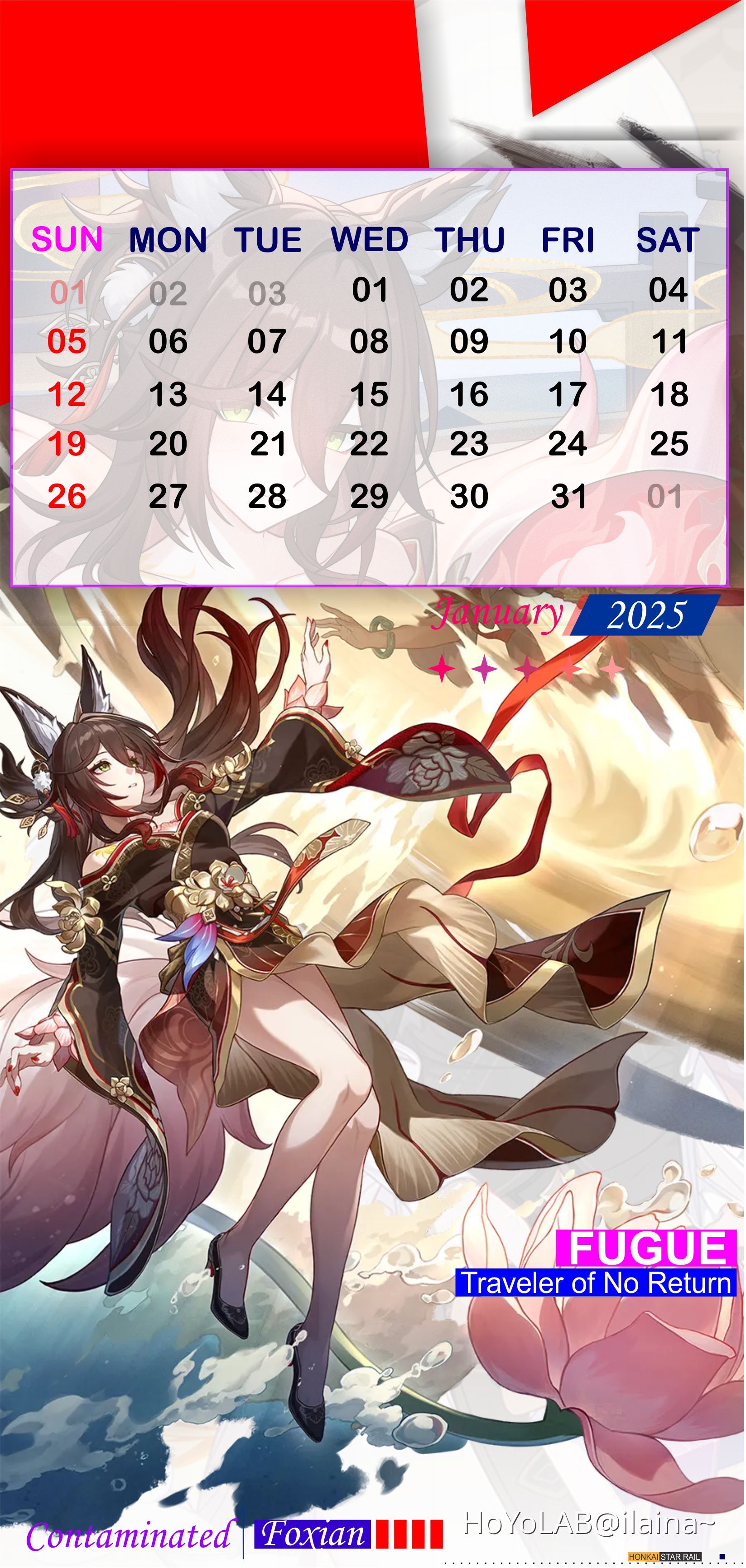 Calendar Fugue January 2025 Honkai: Star Rail | HoYoLAB