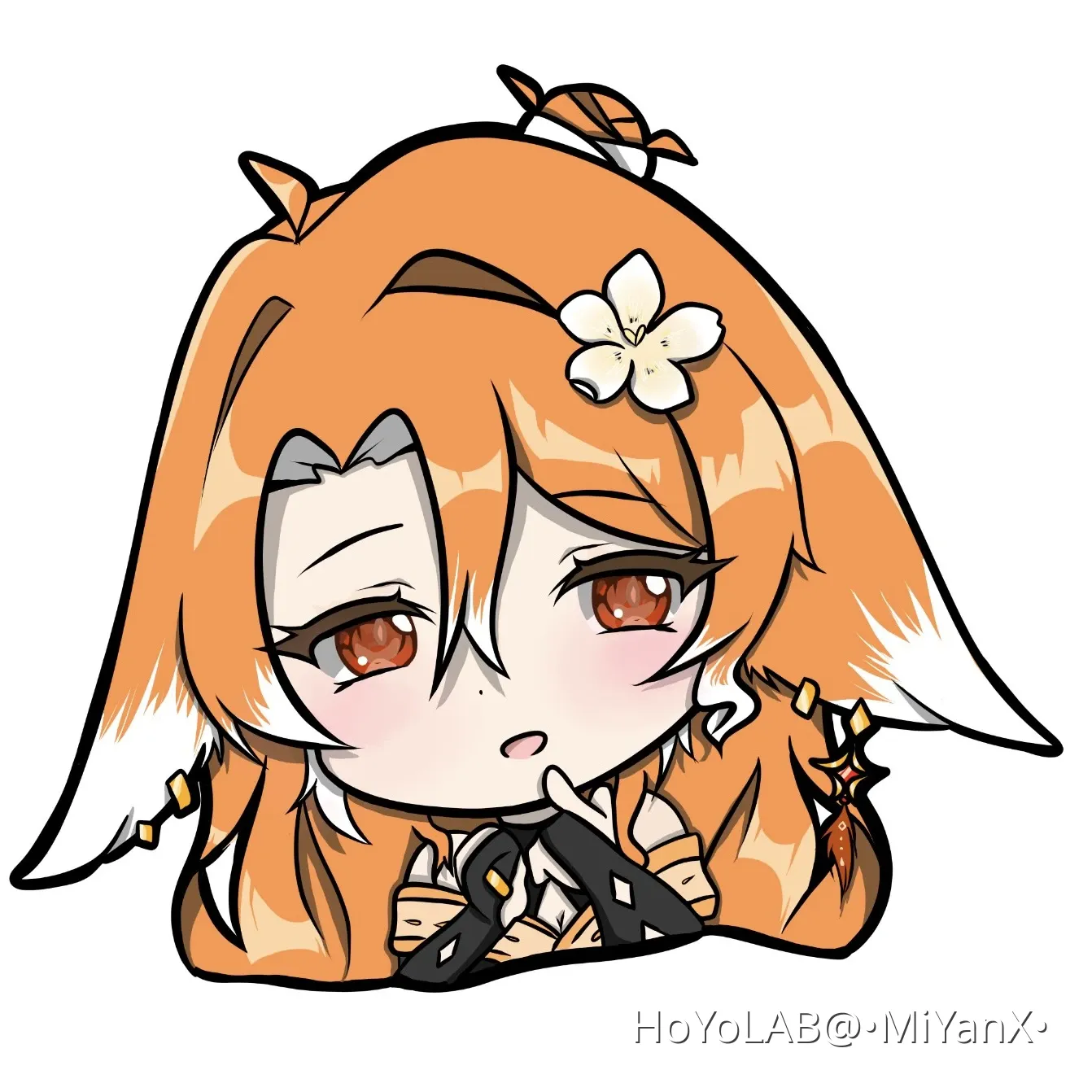 Ayano as a genshin sticker 🎀 Genshin Impact | HoYoLAB