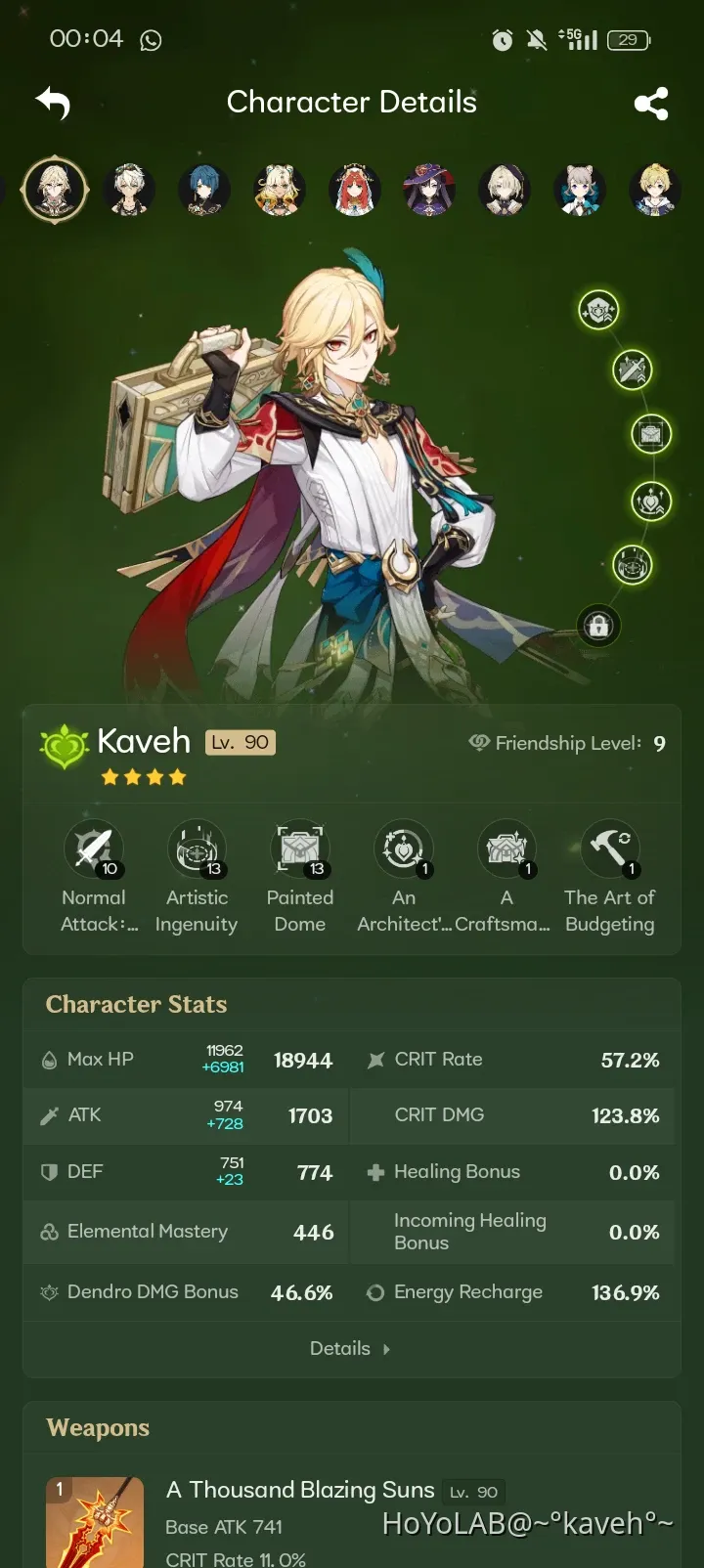 what do you think about my dps kaveh? Genshin Impact | HoYoLAB