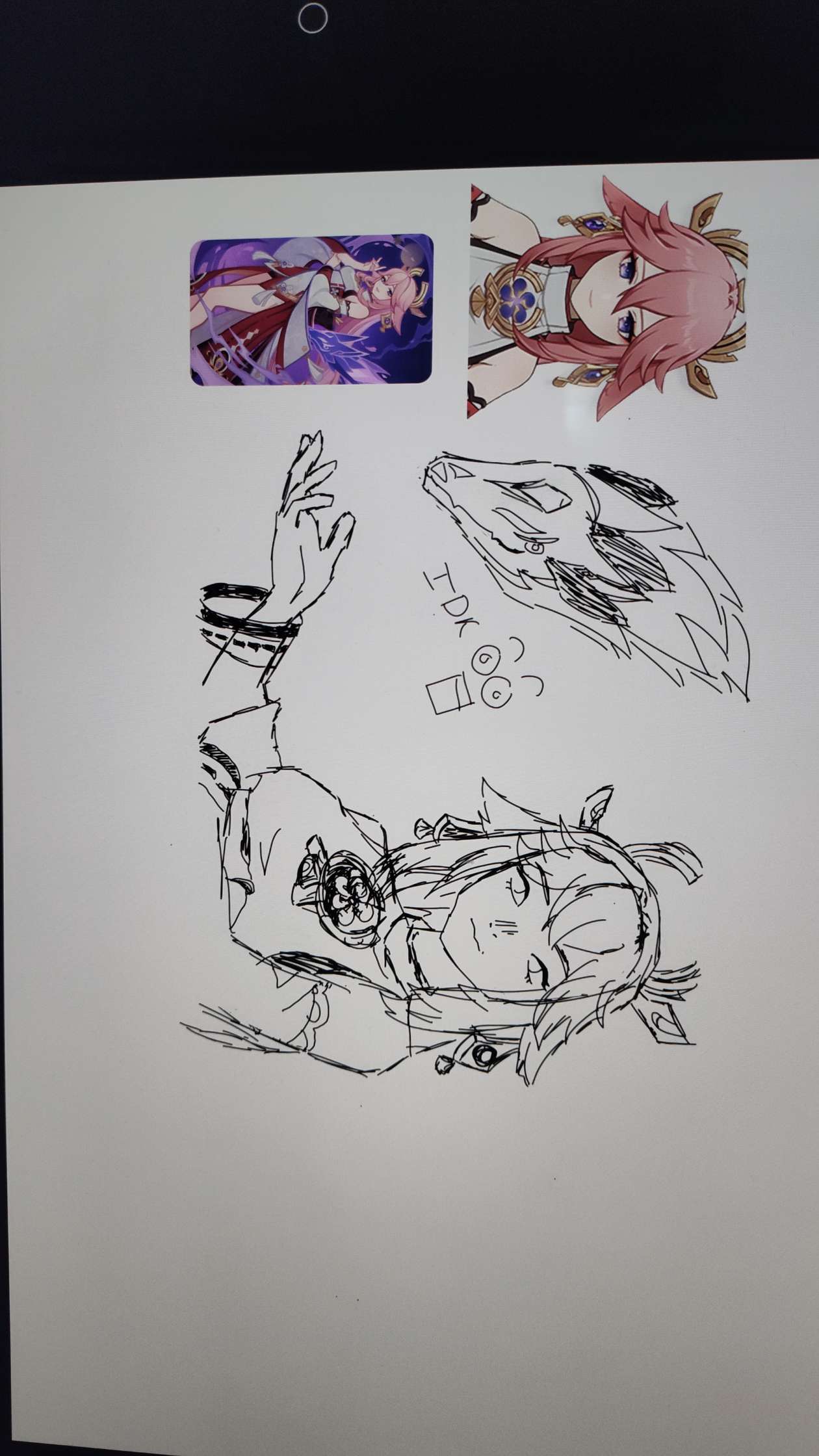 I sketched Yae Miko Genshin Impact | HoYoLAB