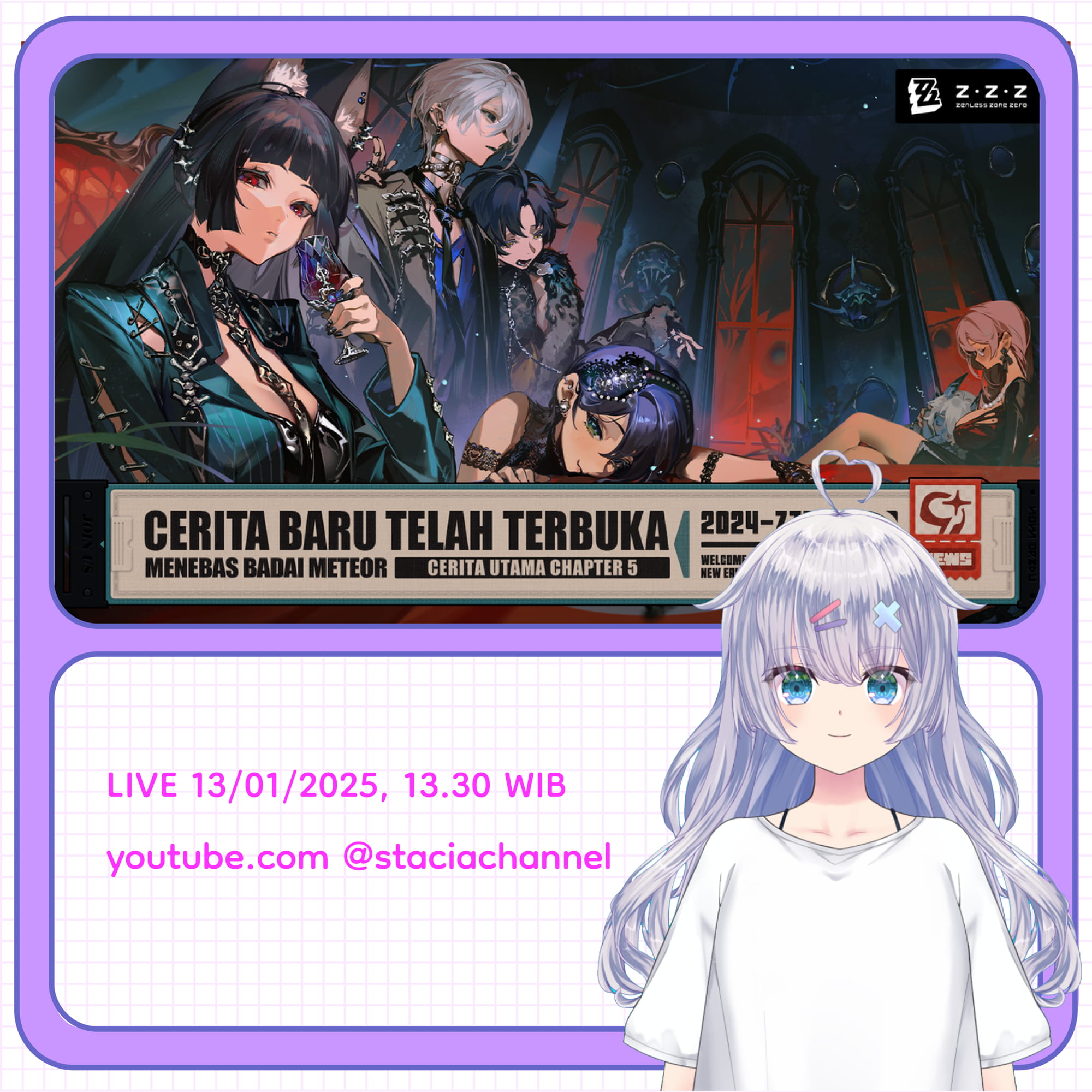 【Zenless Zone Zero】 Cerita Baru: Cerita Utama Chapter 5 "Menebas Badai Meteor 【Stacia Channel ...