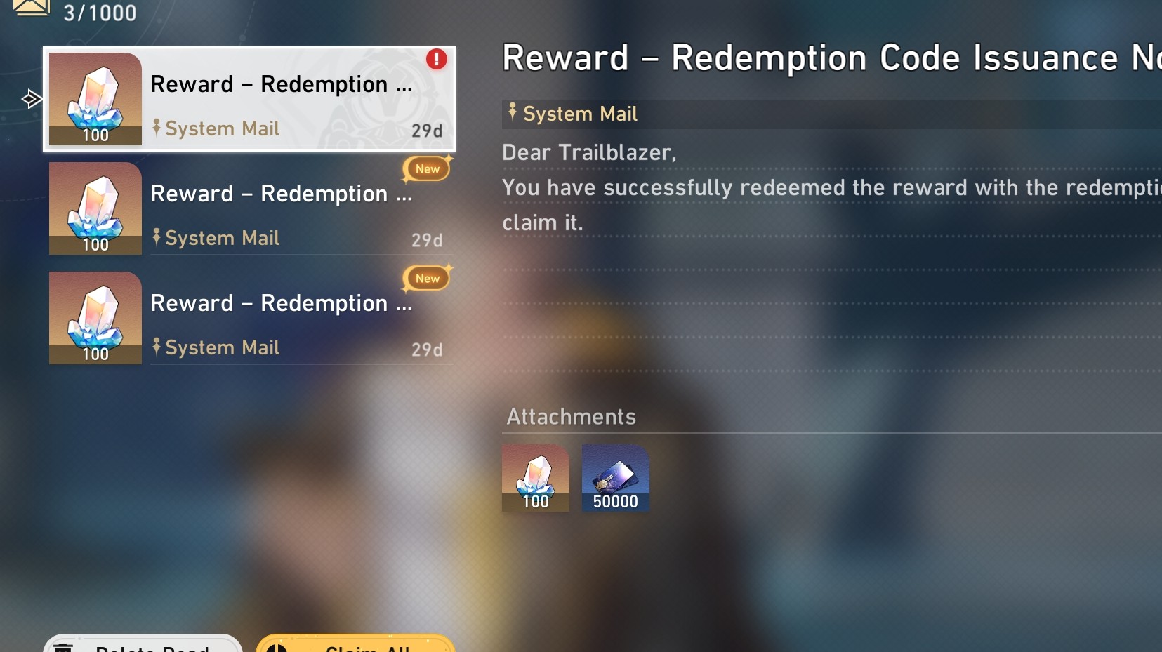 3 x 100 Jades (Codes 14.01.2025) Honkai: Star Rail | HoYoLAB