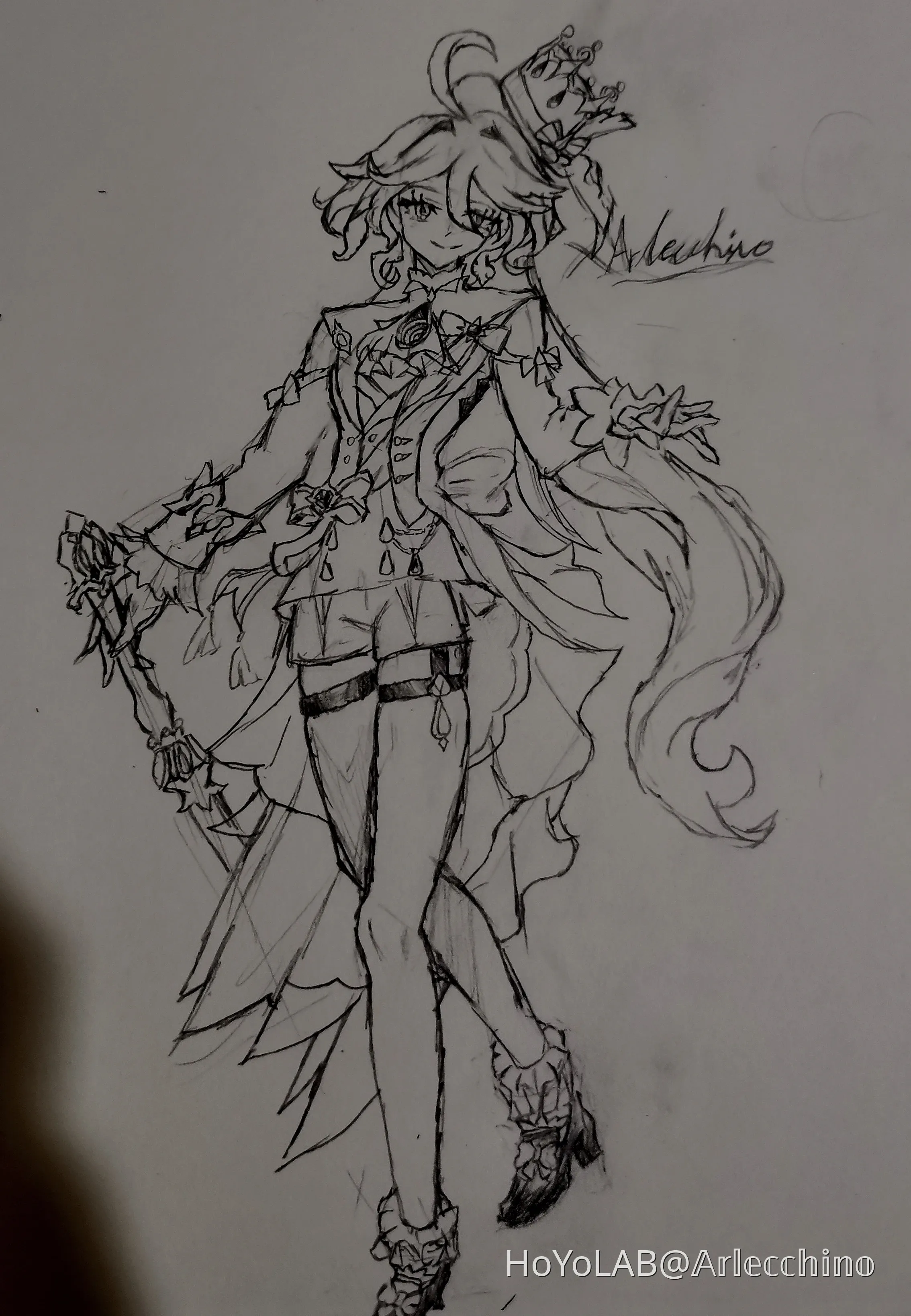 Drawing Furina splash art for the 3rd time.. Genshin Impact | HoYoLAB