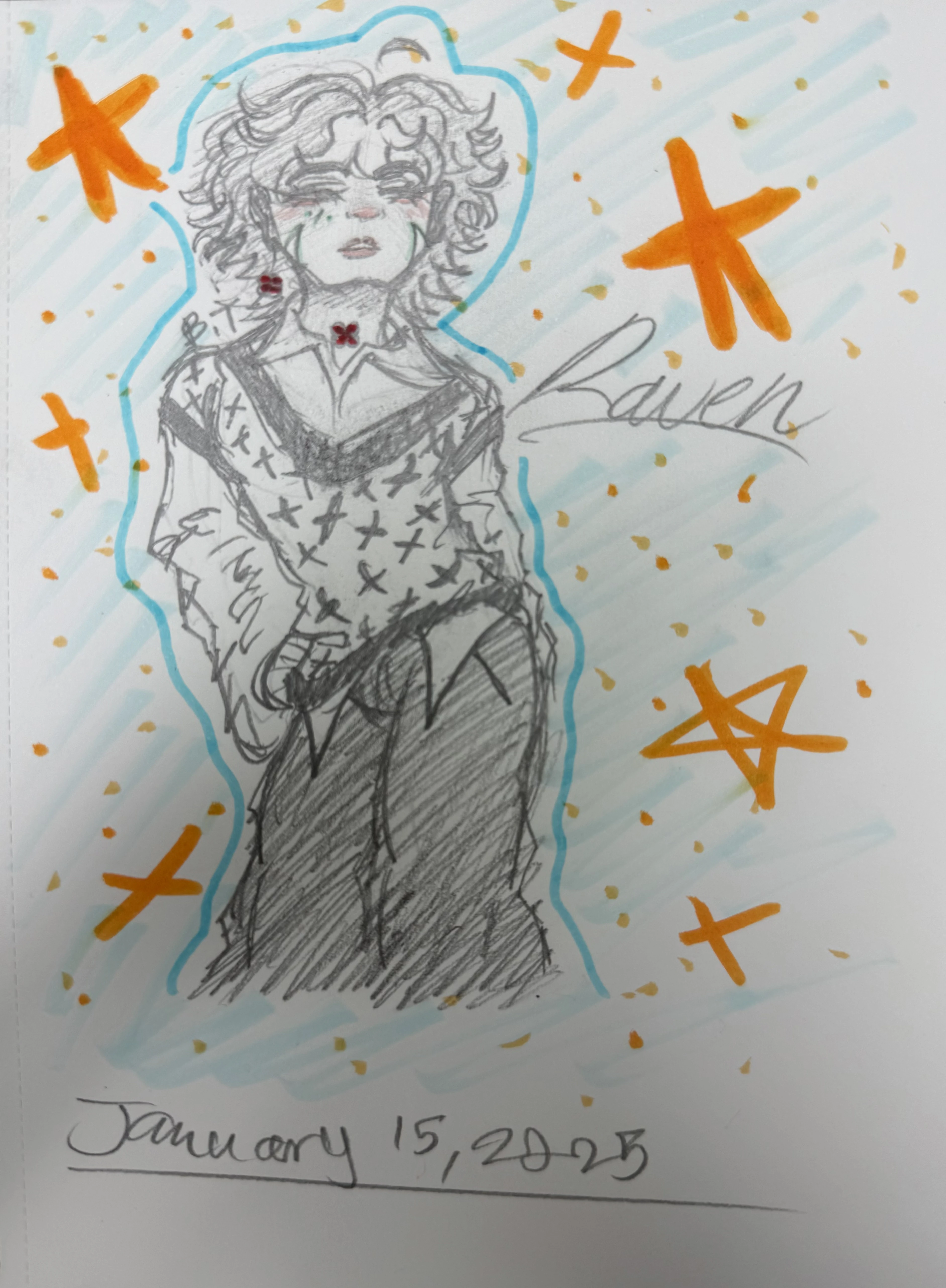 Raven doodle! (+reference) Genshin Impact | HoYoLAB