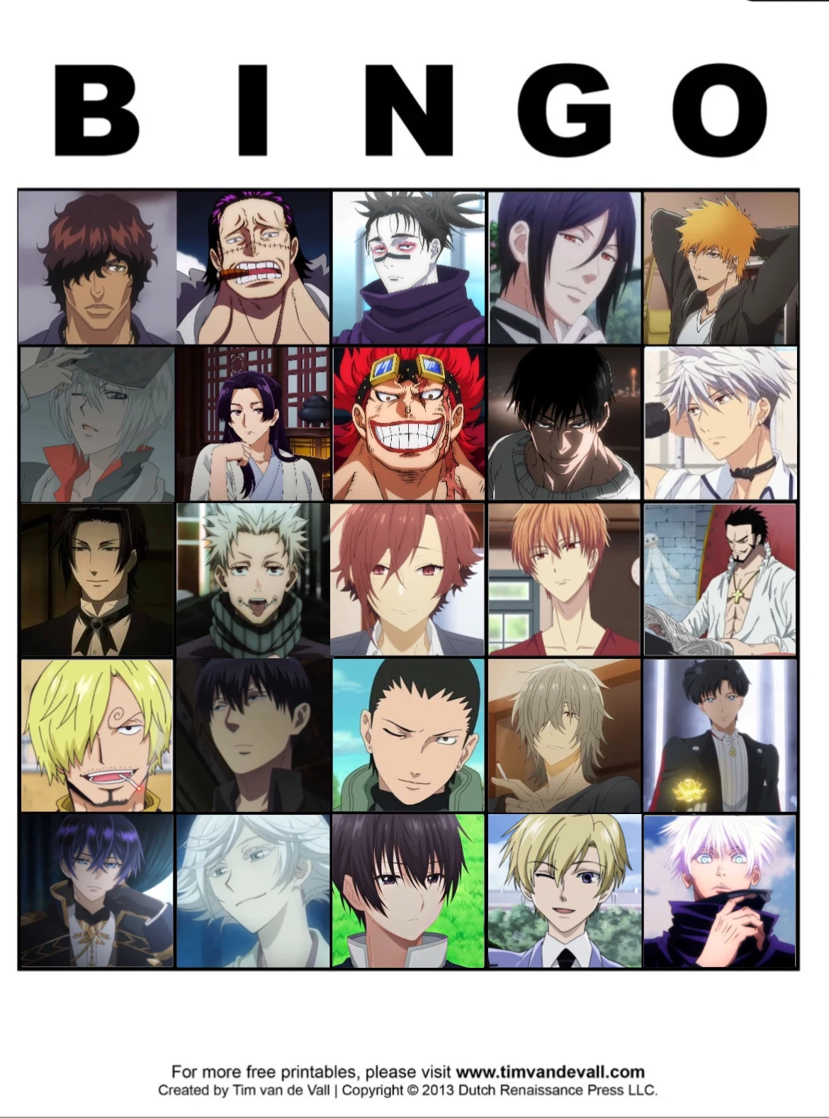 Anime crush bingo | HoYoLAB