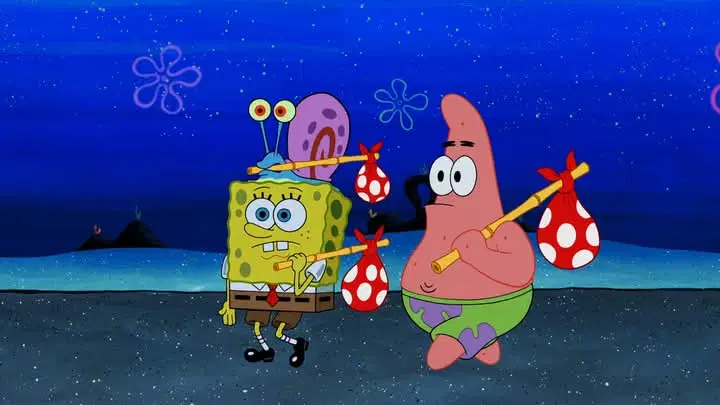 spongebob patrick babysits gary