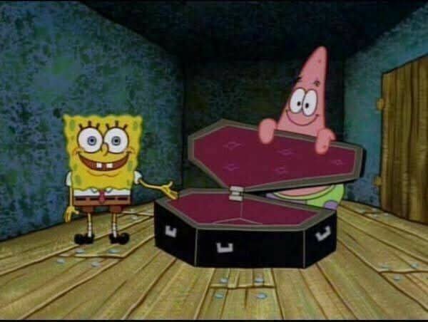 Spongebob and Patrick prepare the Coffin | HoYoLAB