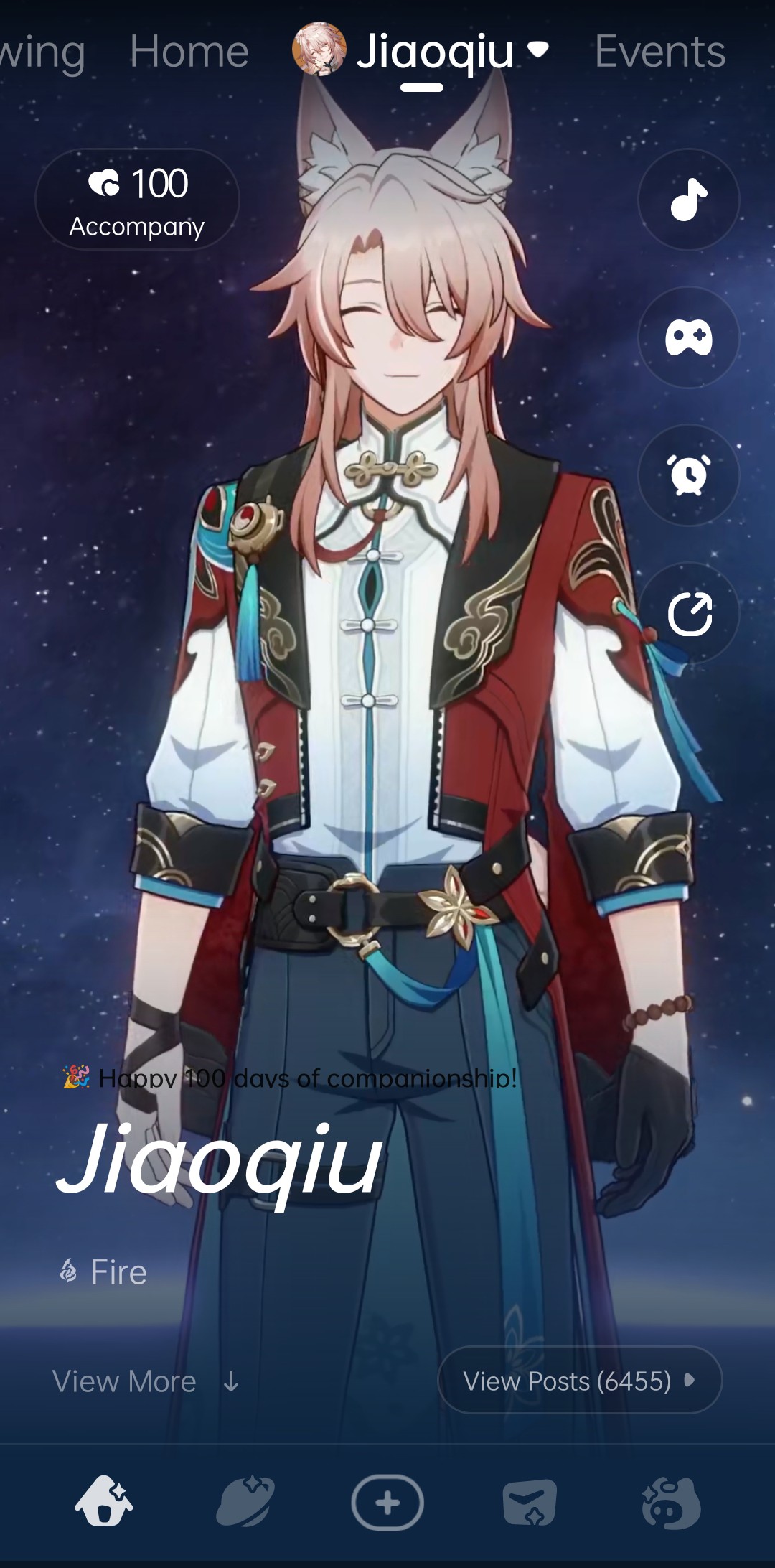 Just completed 100days of companionship with Jiaoqui Honkai: Star Rail ...