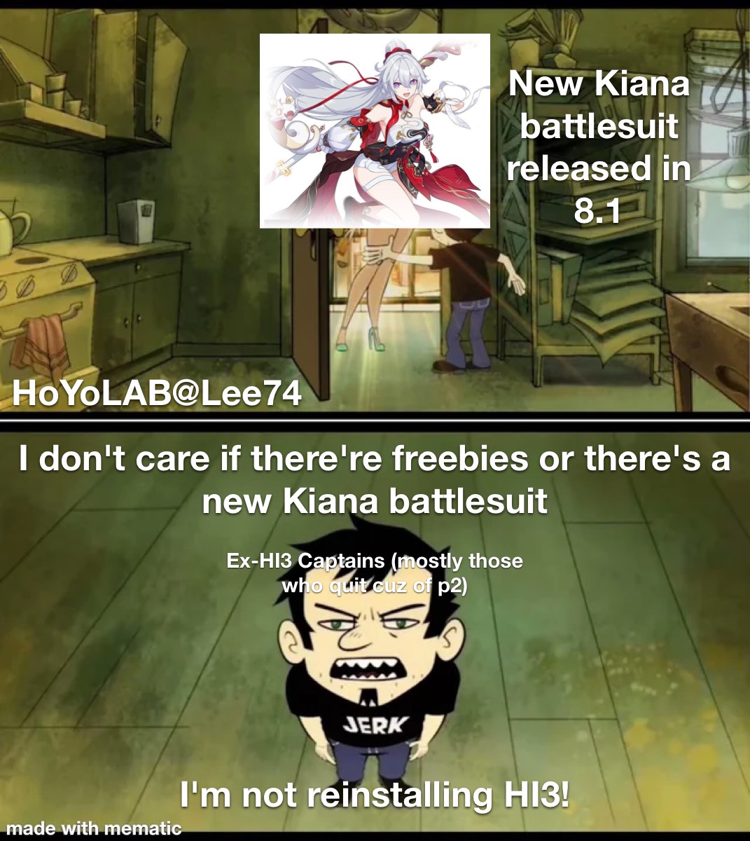 I'm (still) sick so... have some (bad but based) Hoyoverse games memes ...