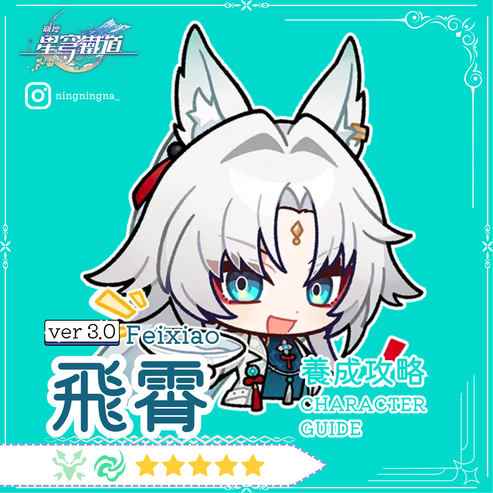 星鐵3.0🐉飛霄養成攻略🐉Star rail Fexiao Building Guide | 寧寧納ningningna_ Honkai ...