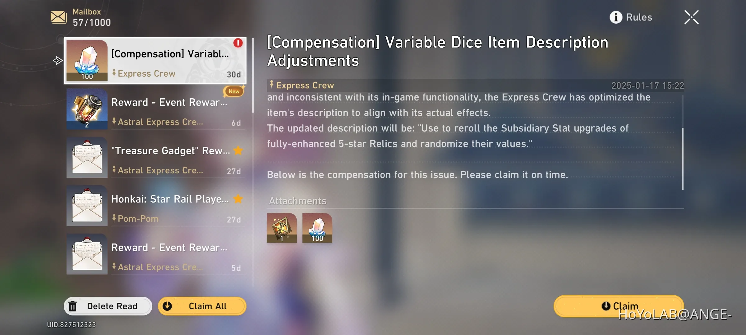 Oh another free variable Dice Honkai: Star Rail | HoYoLAB