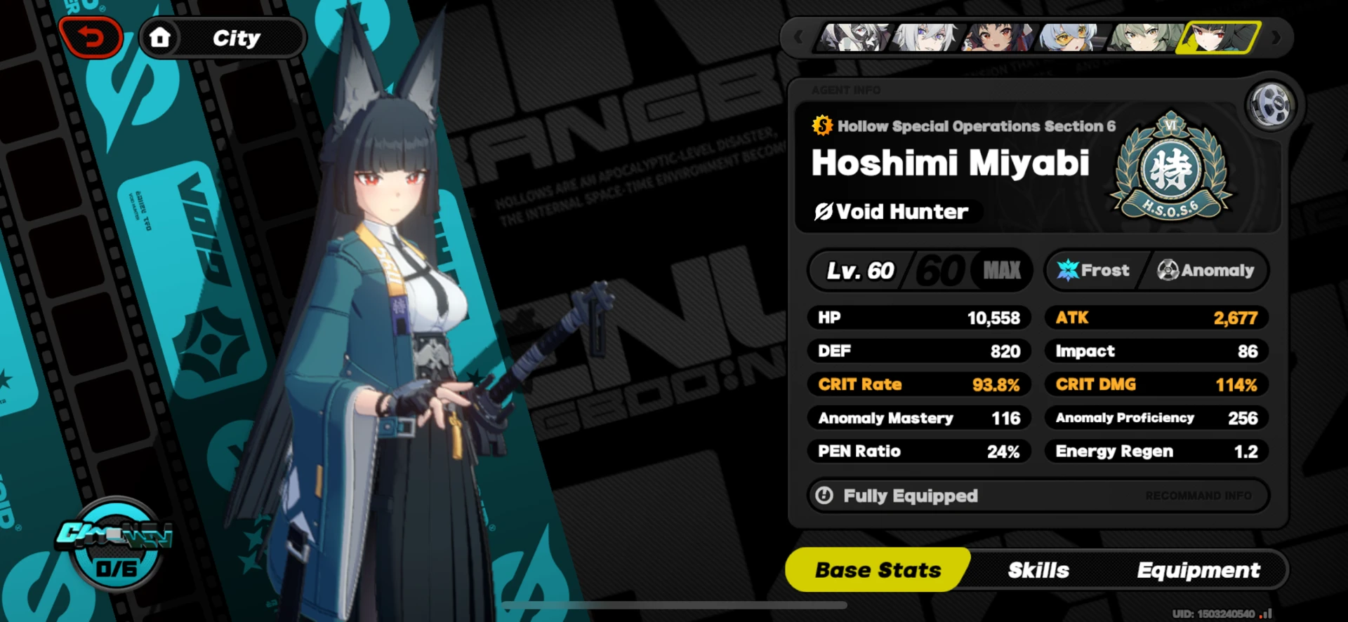 My Miyabi build for now, Zenless Zone Zero | HoYoLAB