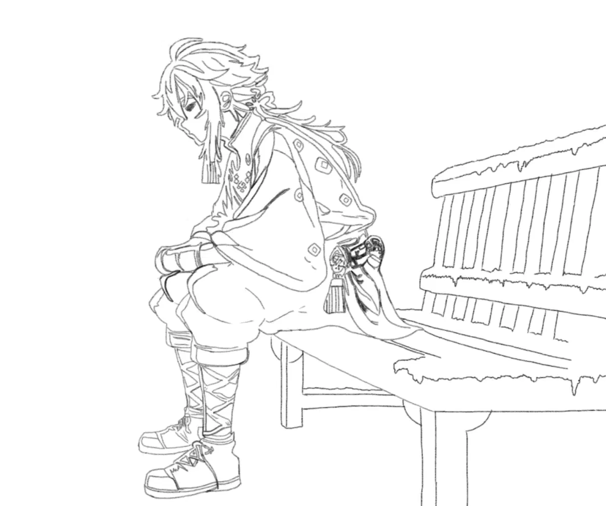 mist hashira coloring pages