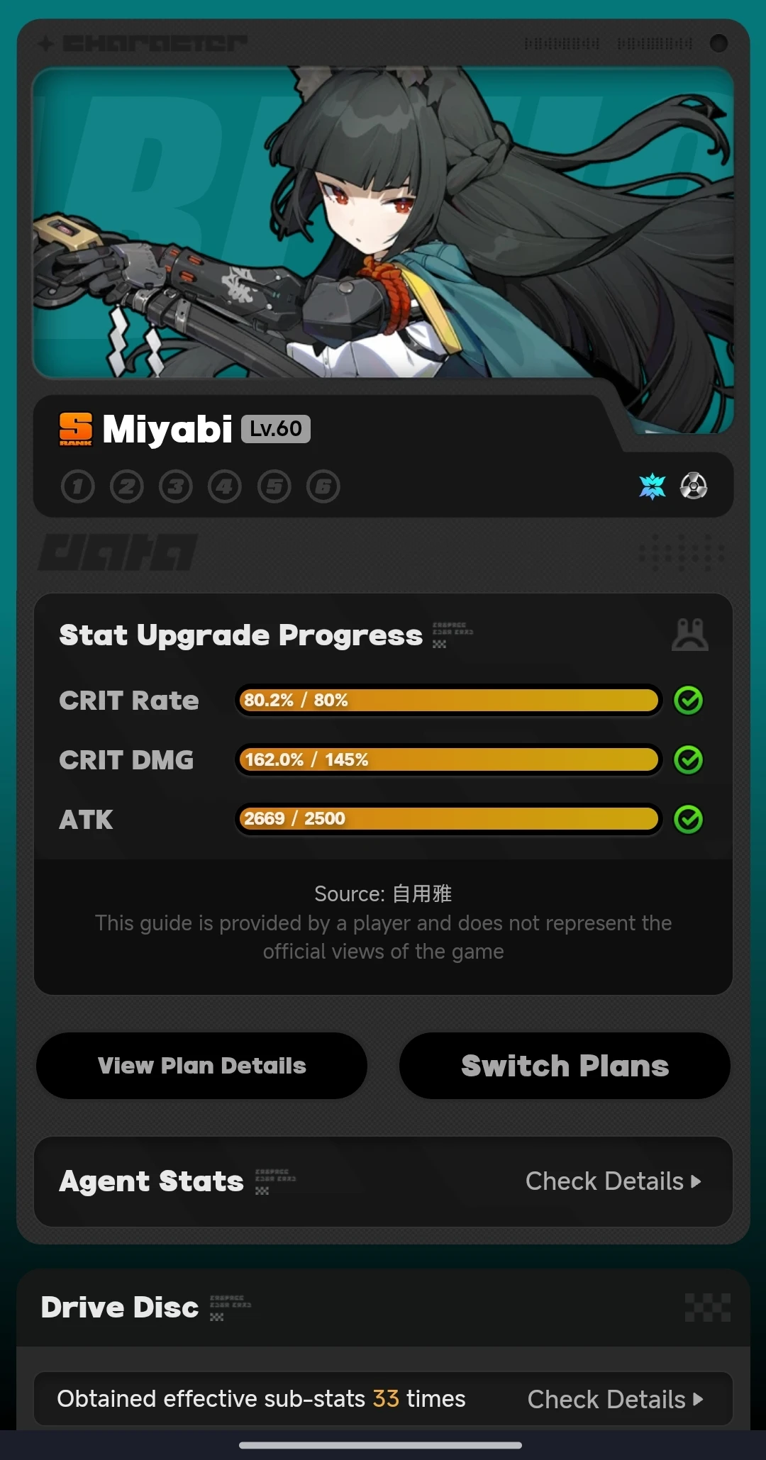 My miyabi stats and build 💕 Zenless Zone Zero | HoYoLAB