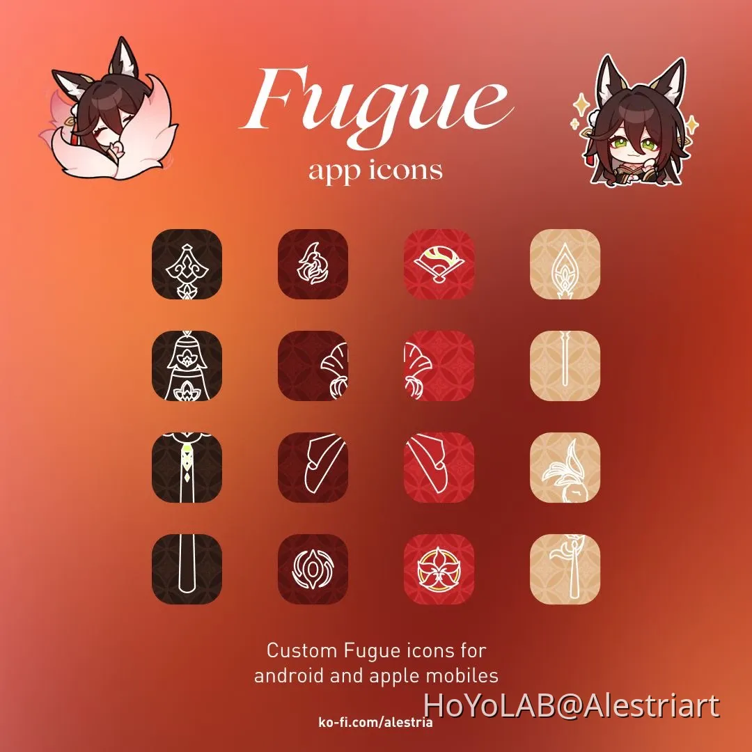 Embrace Fugue’s Fiery Spirit with Custom Icons! 🔥🦊 @Alestria on Ko-Fi ...