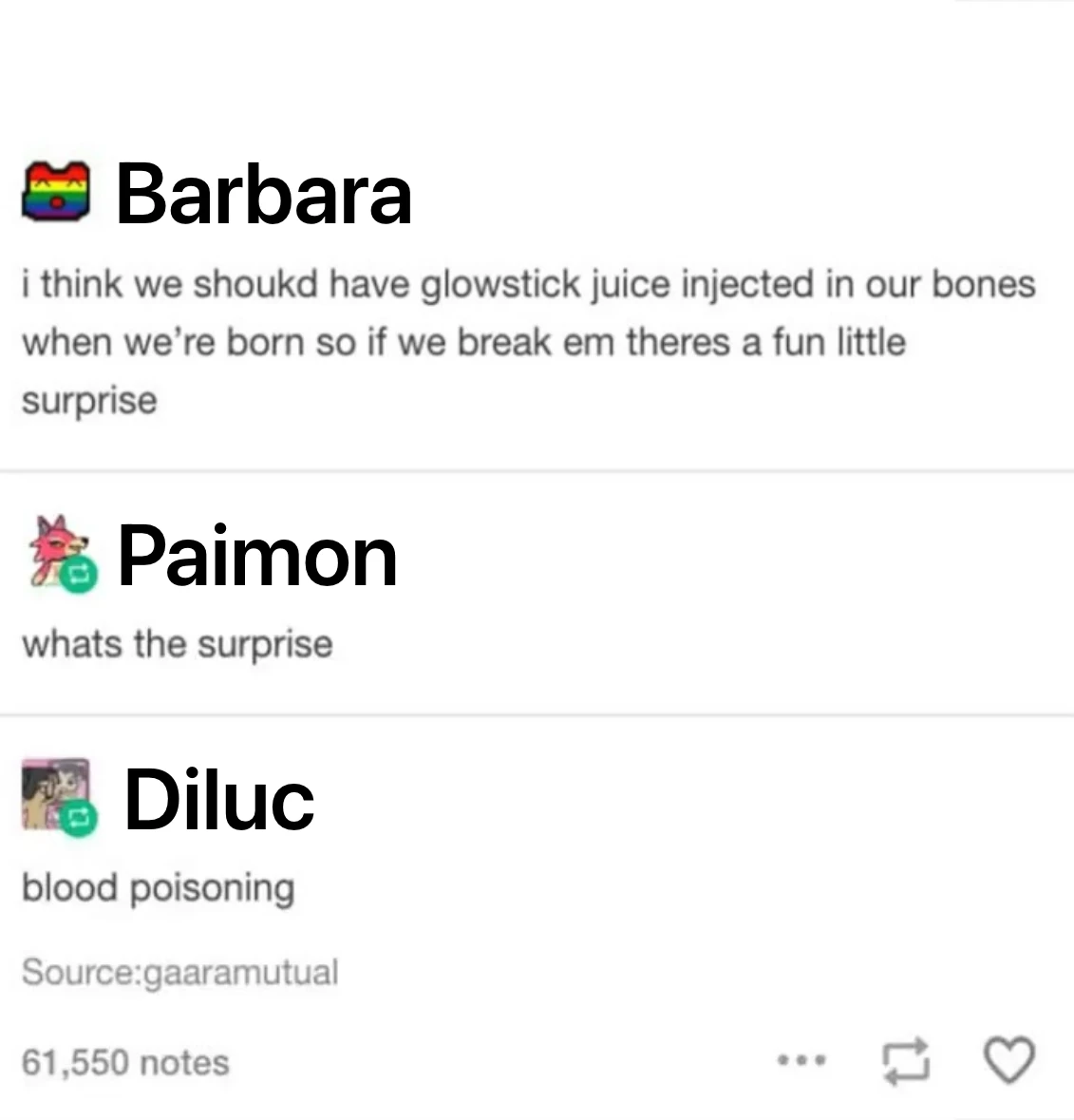 Tumblr text post Genshin Impact | HoYoLAB