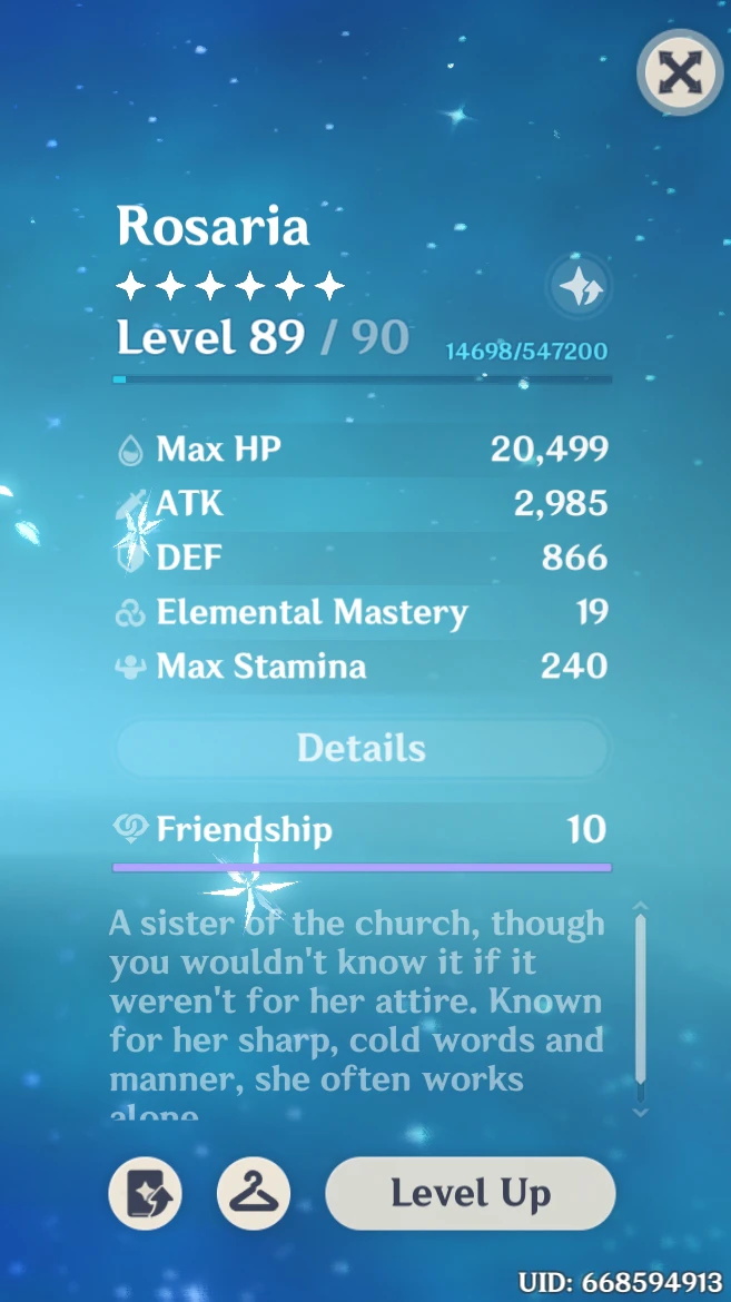 My Rosaria Build :) Genshin Impact | HoYoLAB