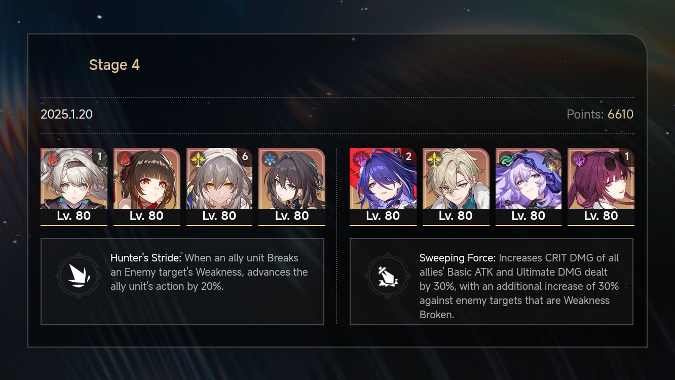 My Apocalyptic Shadow's Team Honkai: Star Rail | HoYoLAB