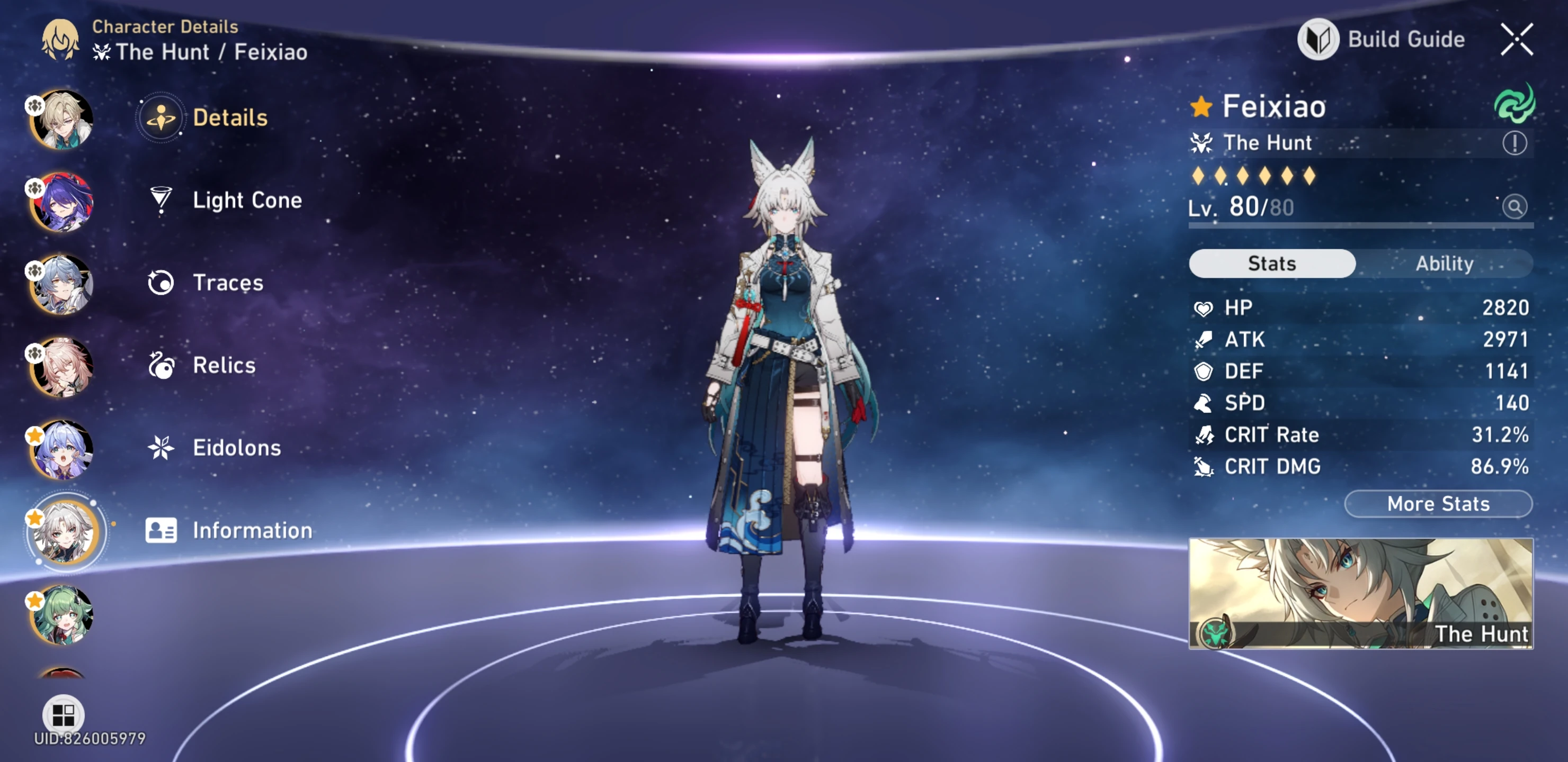Building Feixiao in progress Honkai: Star Rail | HoYoLAB