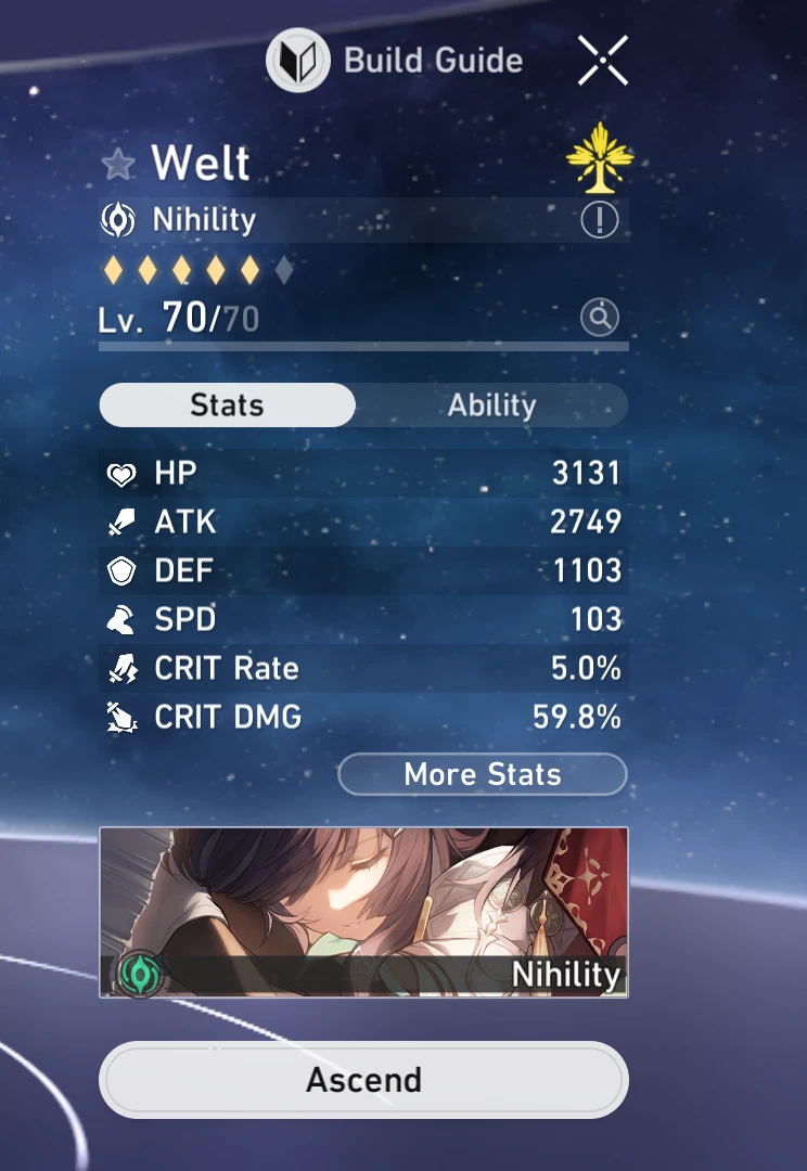 I was wondering if welt is actually worth building, he\'s probably the ...