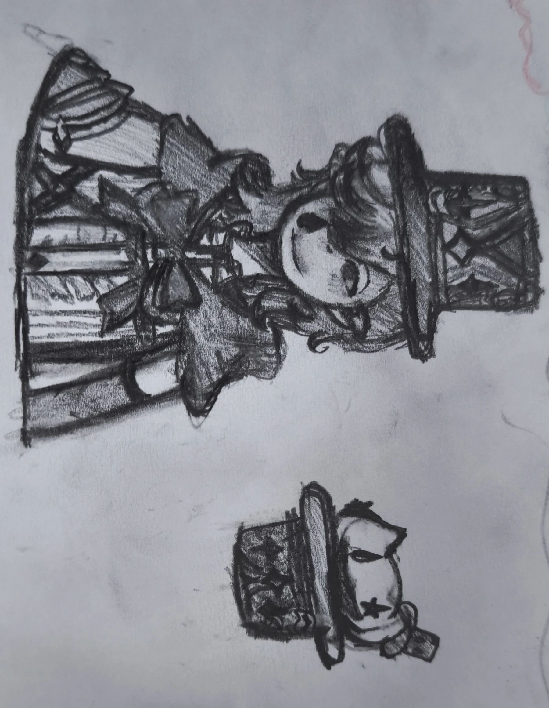 My lyney drawing! might add mualani but I don't know Genshin Impact ...