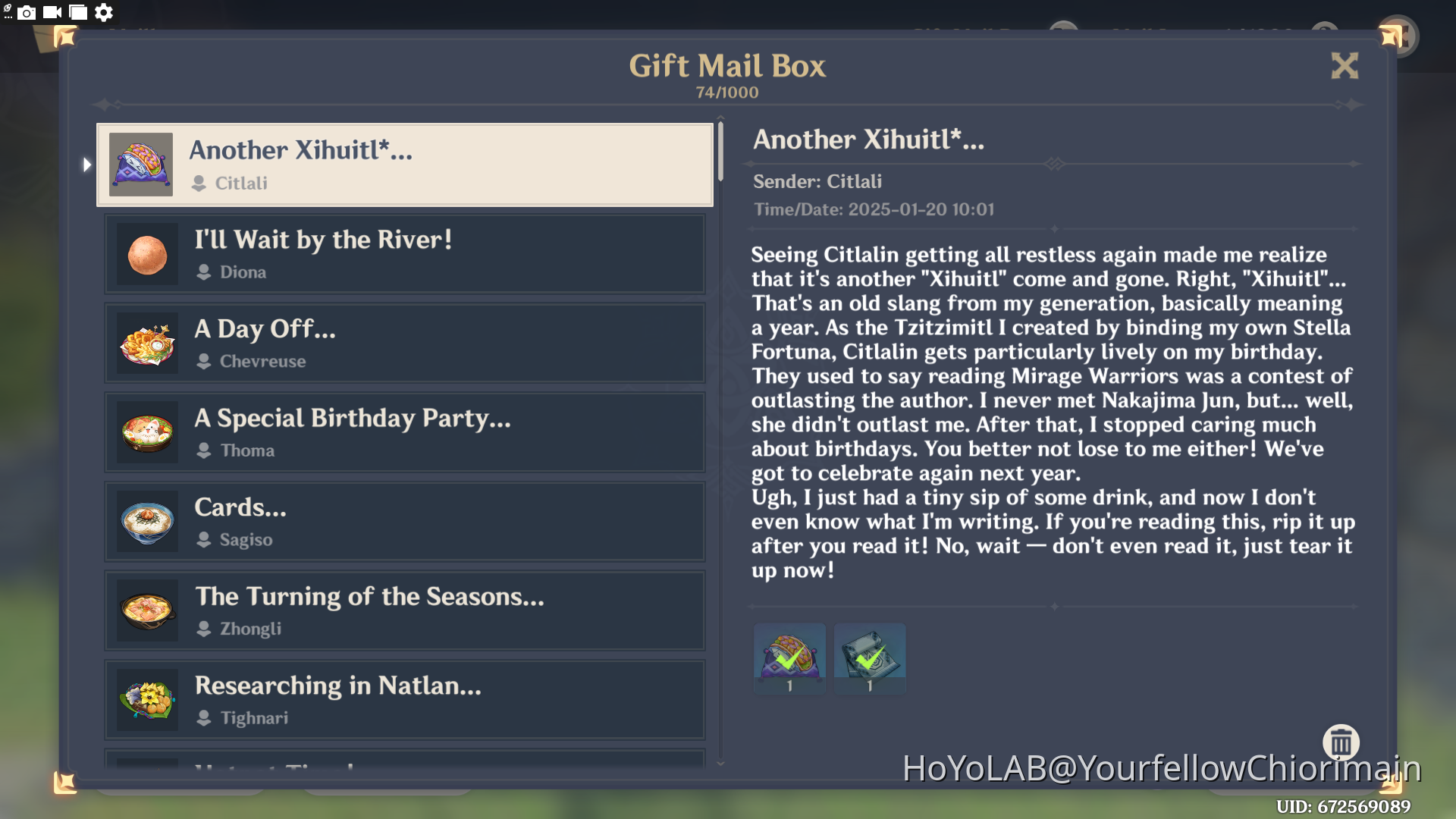 Happy birthday Citlali!! Genshin Impact | HoYoLAB