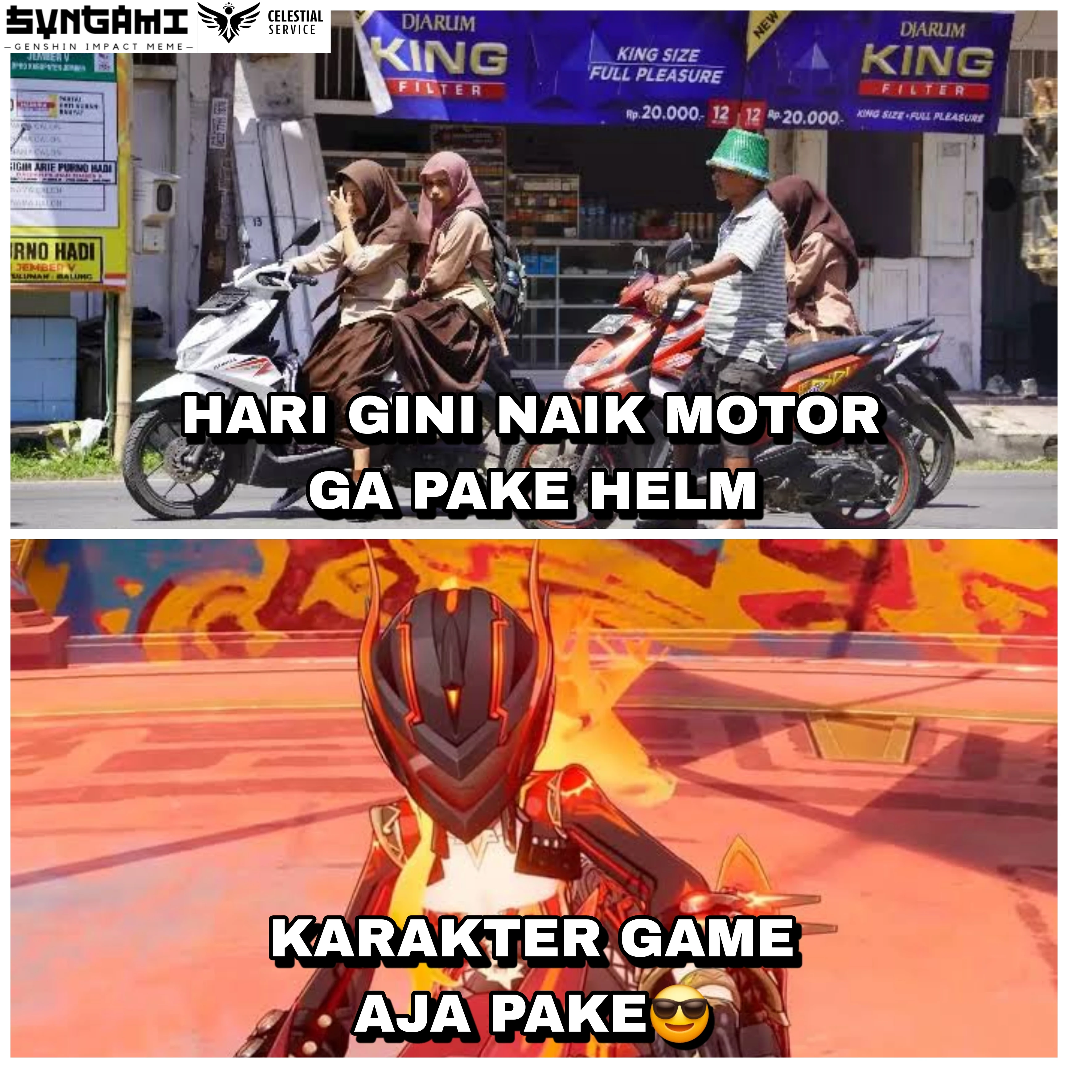 Ayo pake helm saat berkendara😁👍 Genshin Impact | HoYoLAB