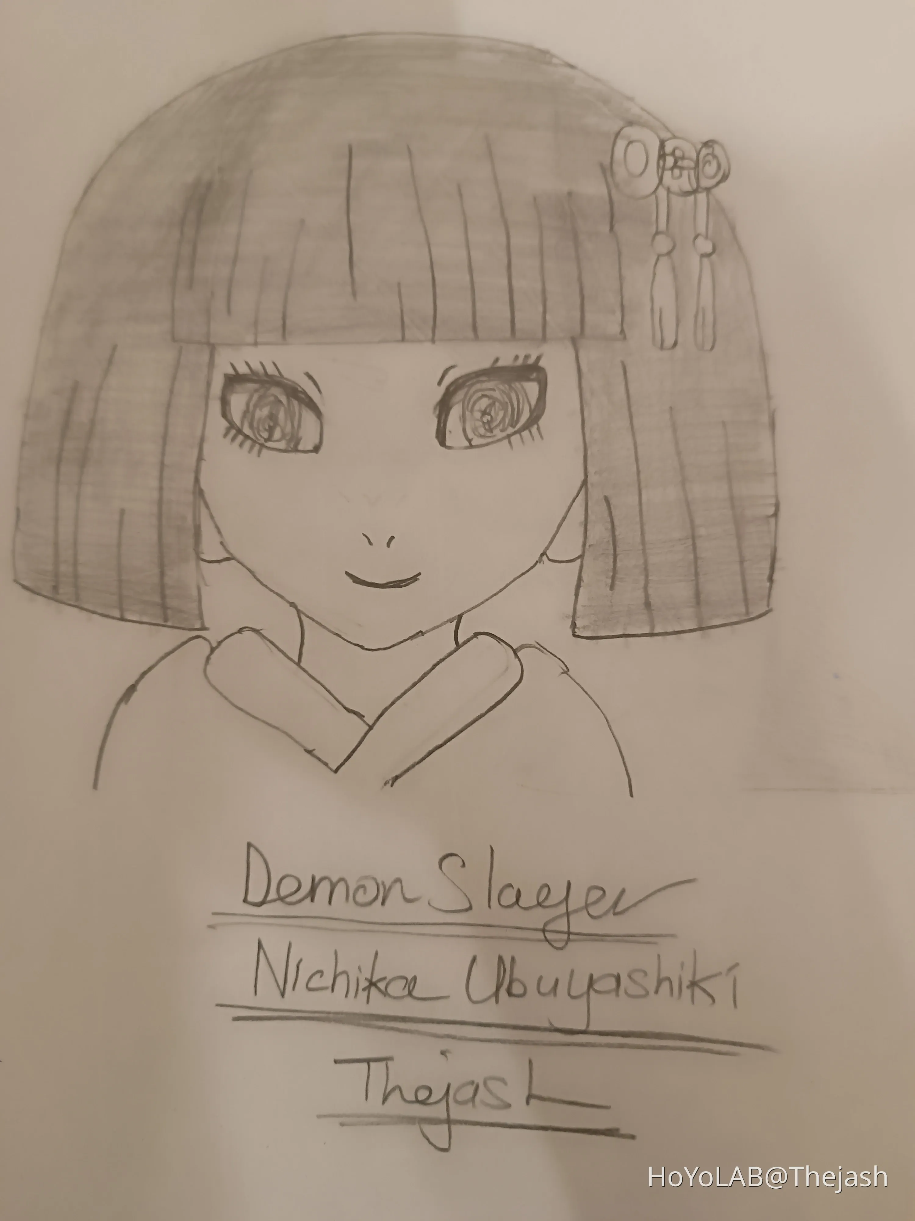 I drew Nichika Ubuyashiki from Demon Slayer. Genshin Impact | HoYoLAB