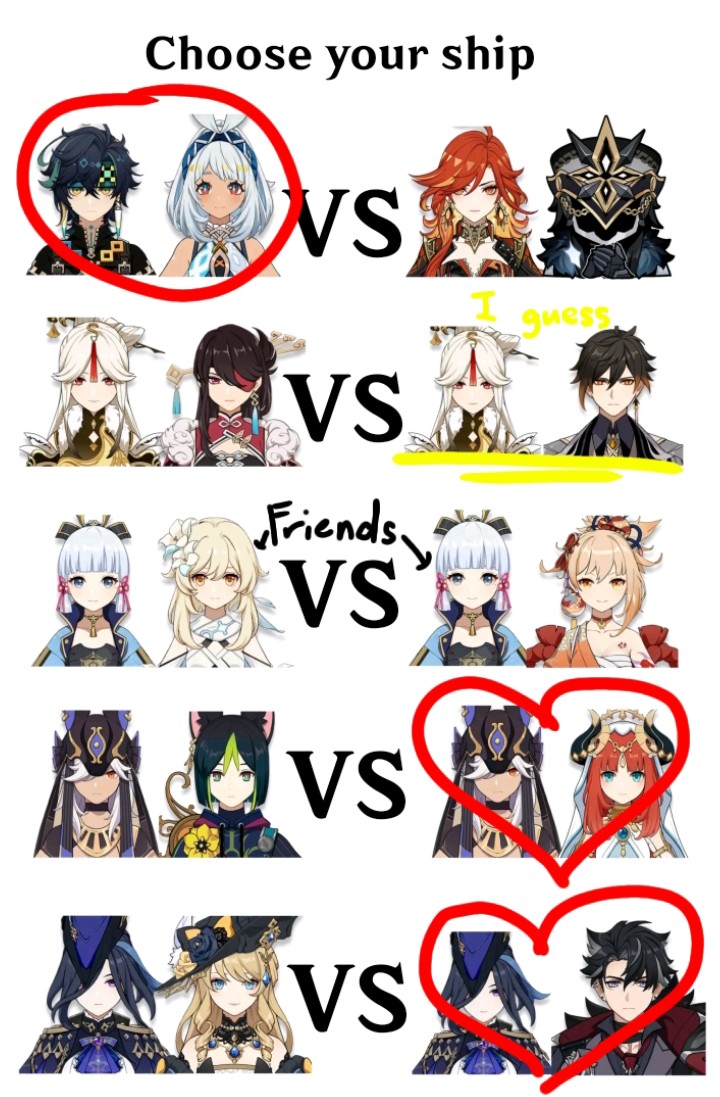 Choose Your Ship, but I Don't Follow The Rules (Like always) Genshin ...