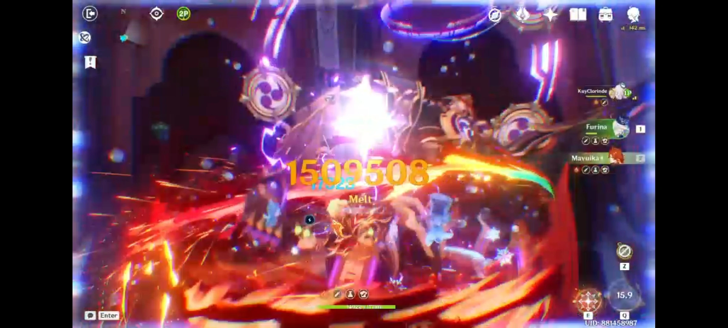 1.5 Million Damage of mavulika with food buff without using her skill ...