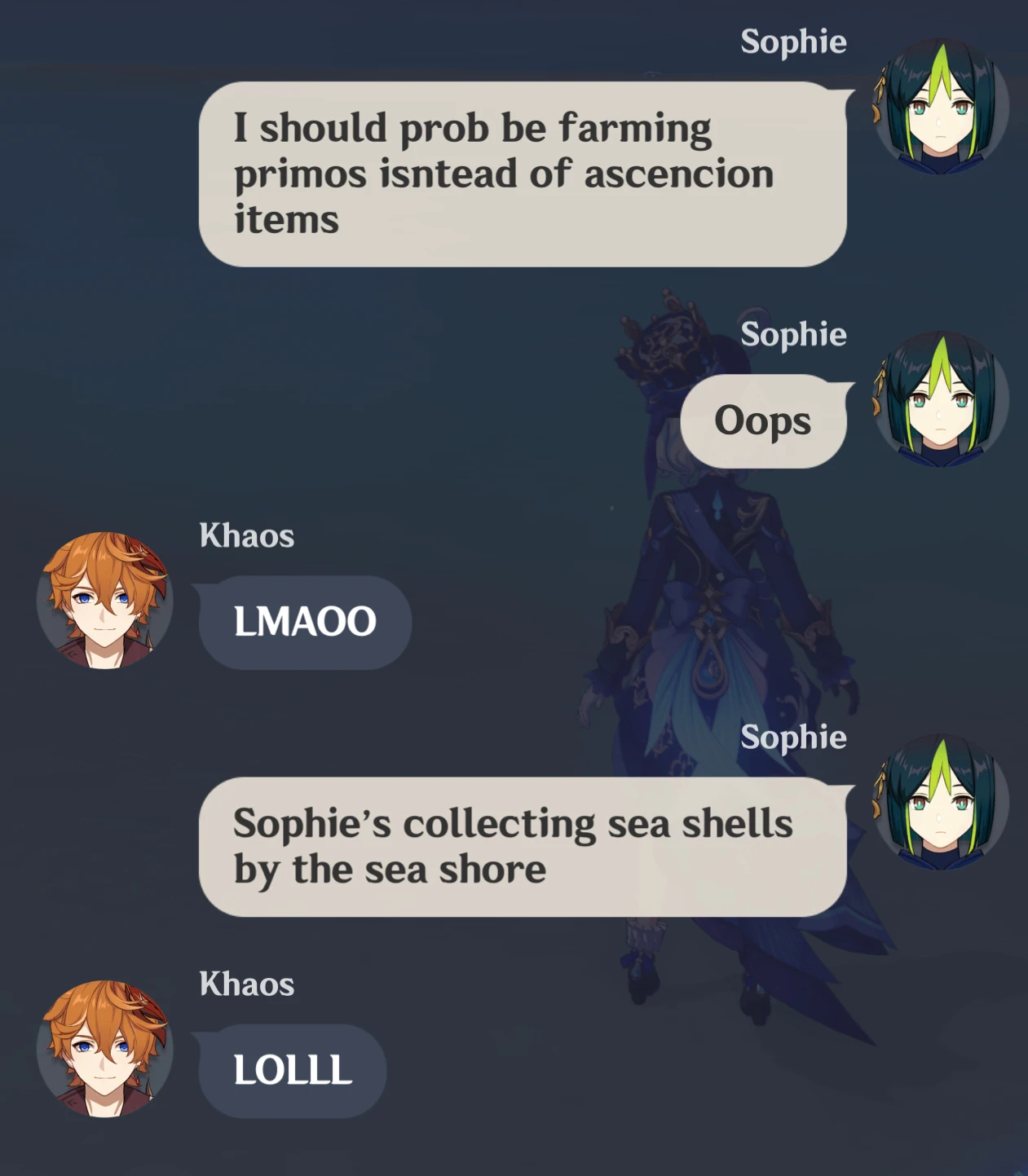 Sophie’s collecting sea shells by the sea shore Genshin Impact | HoYoLAB