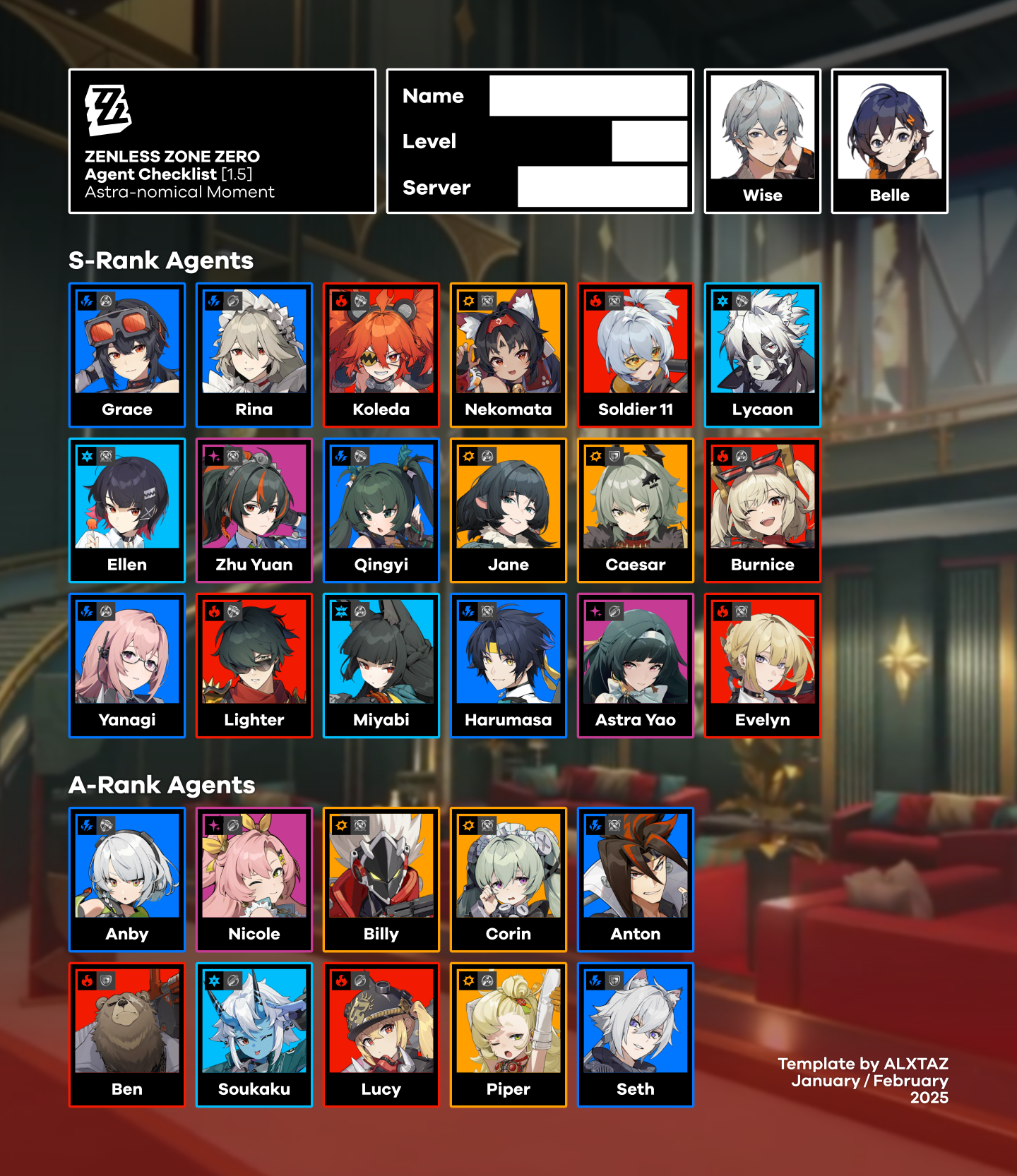 1.5 / CHECKLIST [zzz] Zenless Zone Zero | HoYoLAB