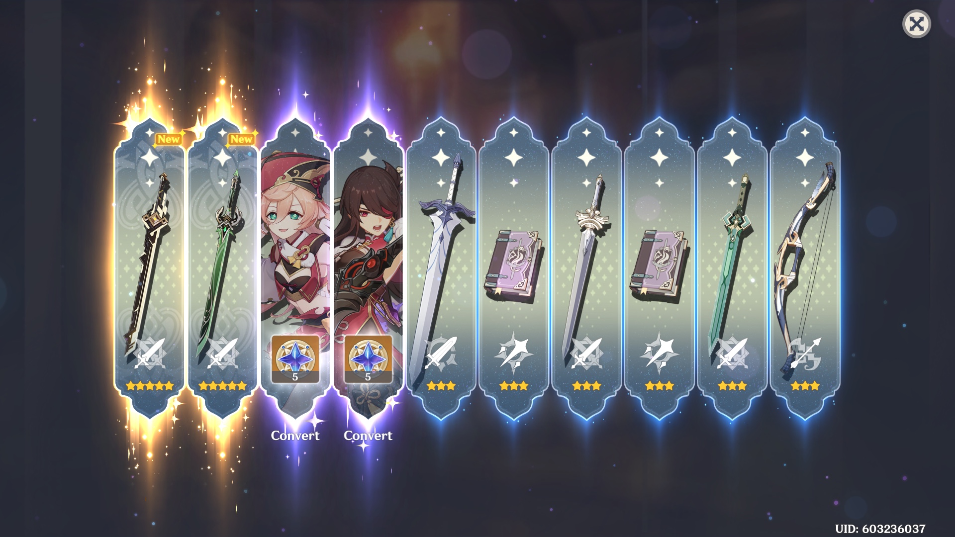 Pull Results! Genshin Impact | HoYoLAB