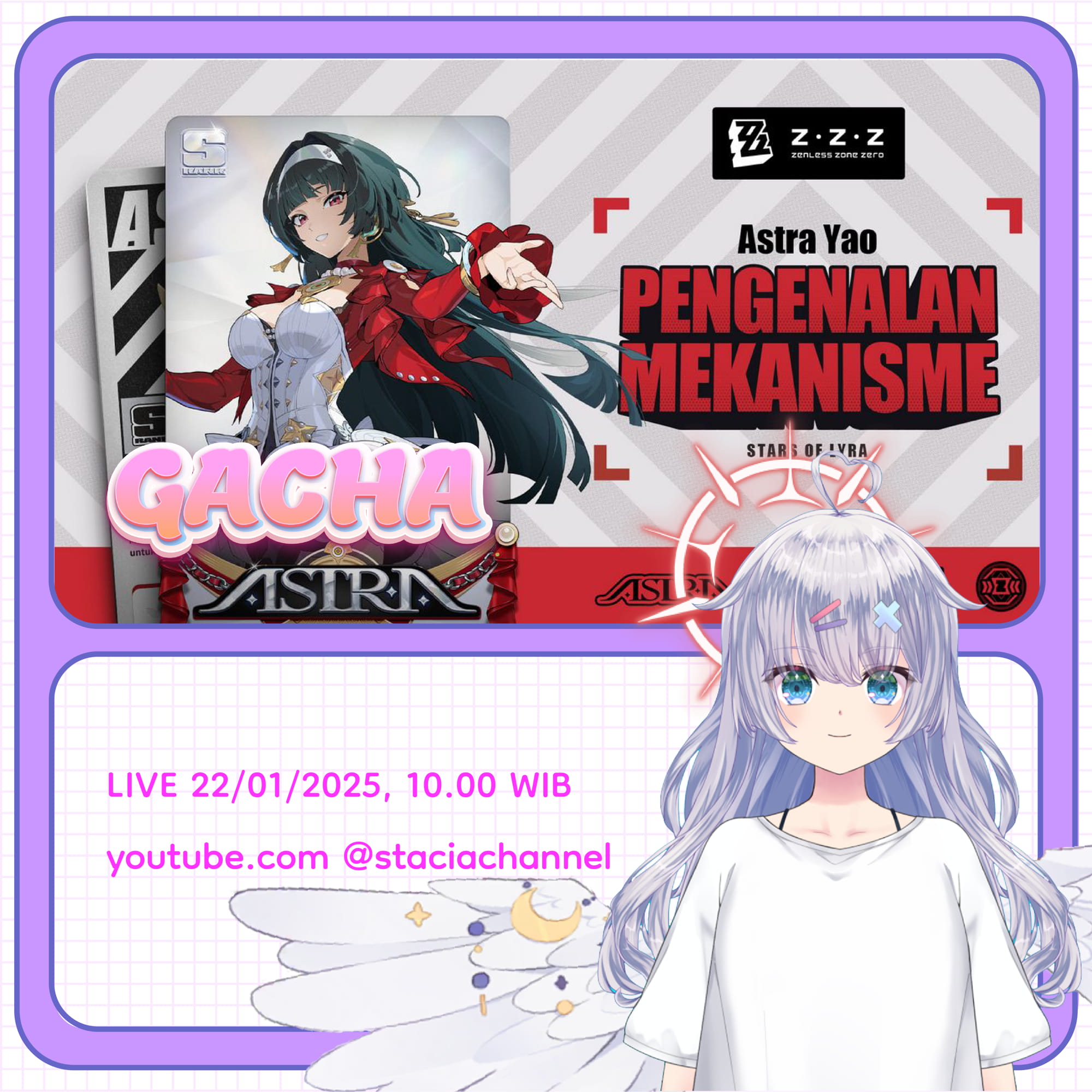 【Zenless Zone Zero】 Gacha Astra Yao 5★ Lagu ini kupersembahkan untuk seluruh dunia 【Stacia ...